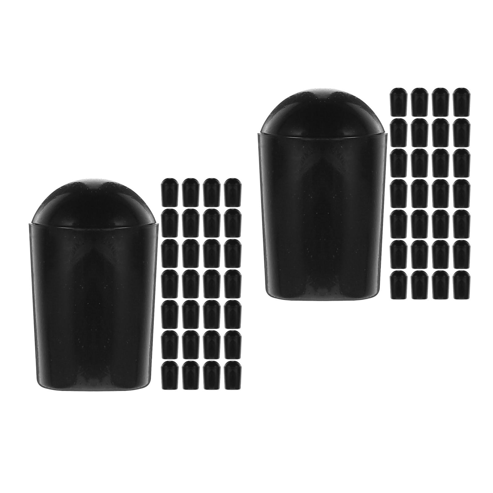 Masteelf 100 pcs PVC End Caps for Wire Metal Tubing Rubber Tips Shelf ...