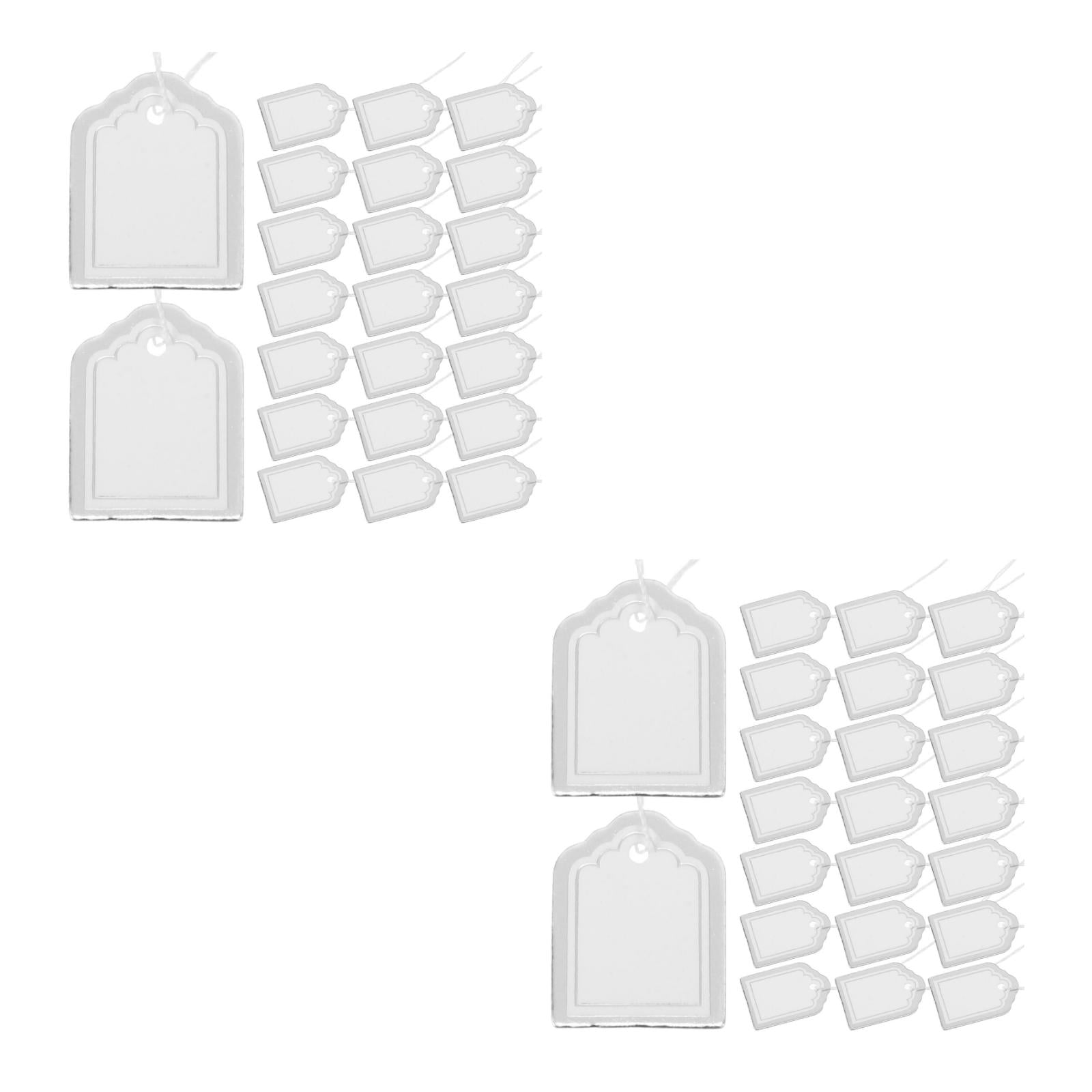 Masteelf 1000 pcs White Writable Price Tags with String Jewelry Display ...