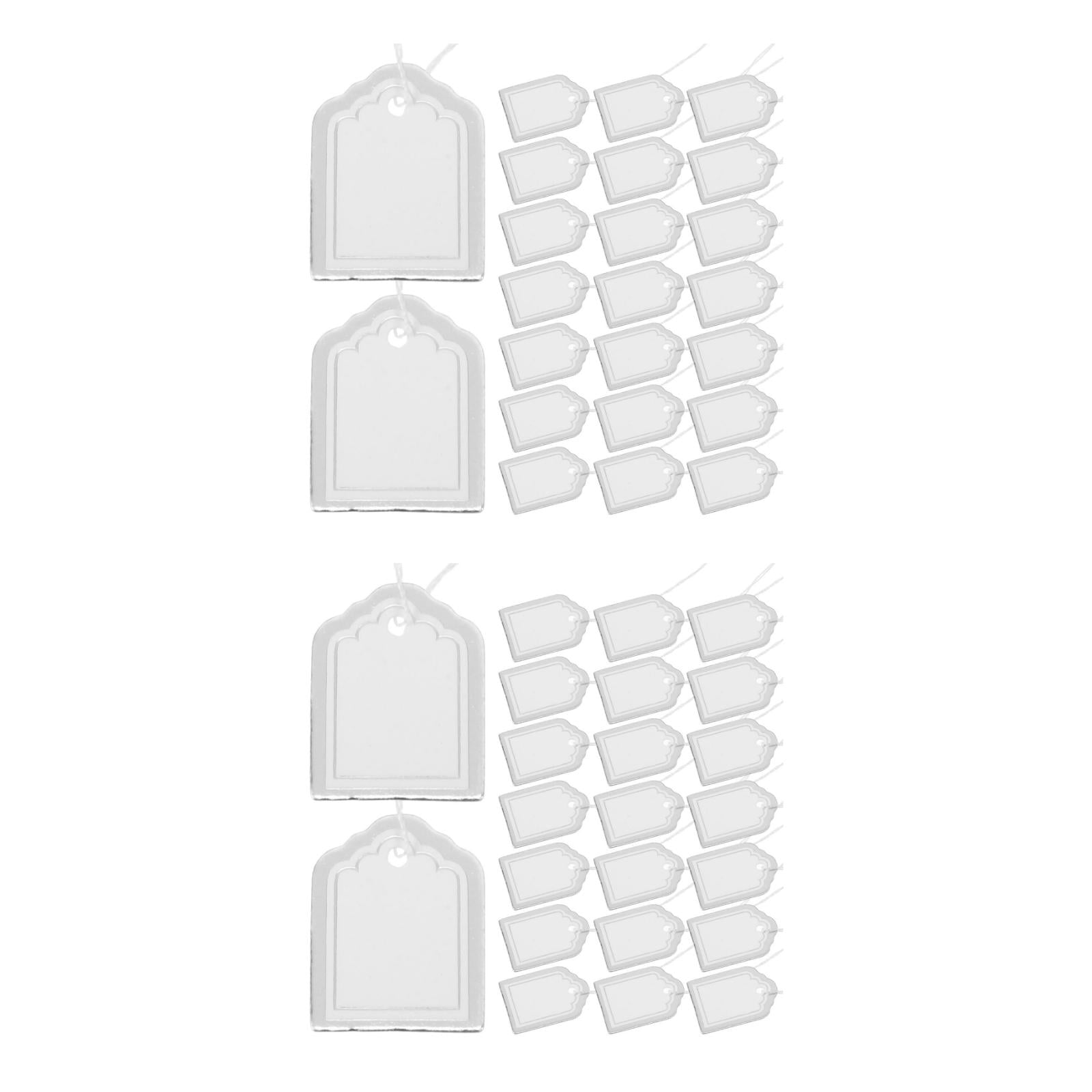 Masteelf 1000 pcs Writable Blank Paper Tags with String White Fan ...