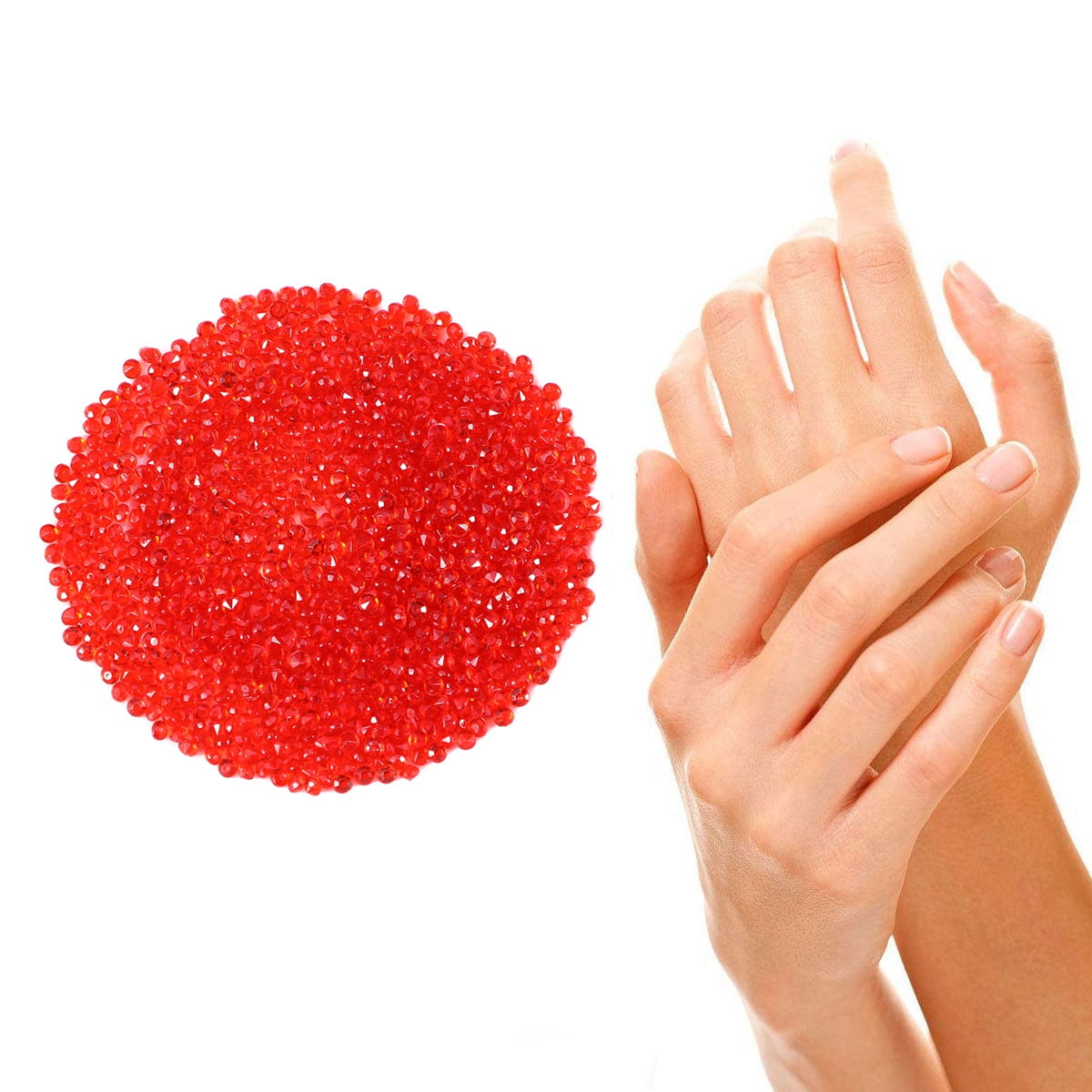 Masteelf 1000pcs Bright Red Acrylic Crystals for Craft Use 3mm ...