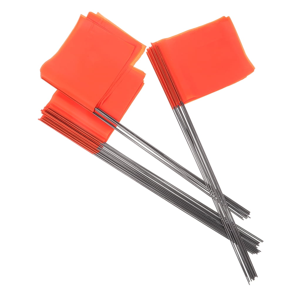 Masteelf Durable Steel Wire and PVC Lawn Marking Flags for Decor Bright ...