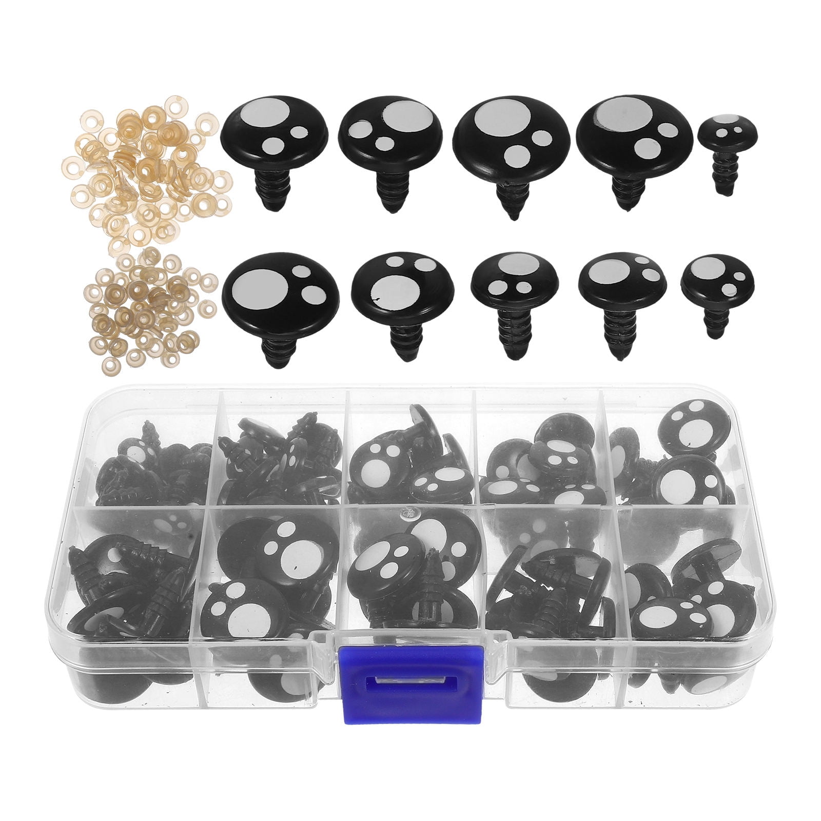 Masteelf 100Pcs Safety Eyes with Washers Kawaii Eyes with Washers and ...
