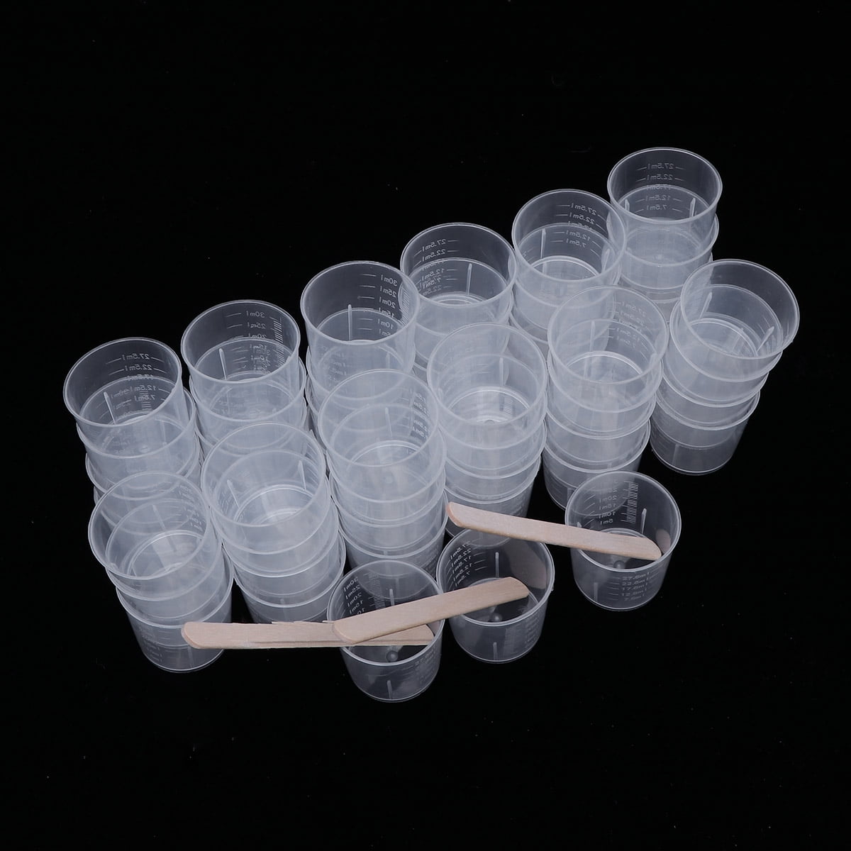 Masteelf 100pcs 30ML Plastic Epoxy Kit Graduated Cups and Stirring ...