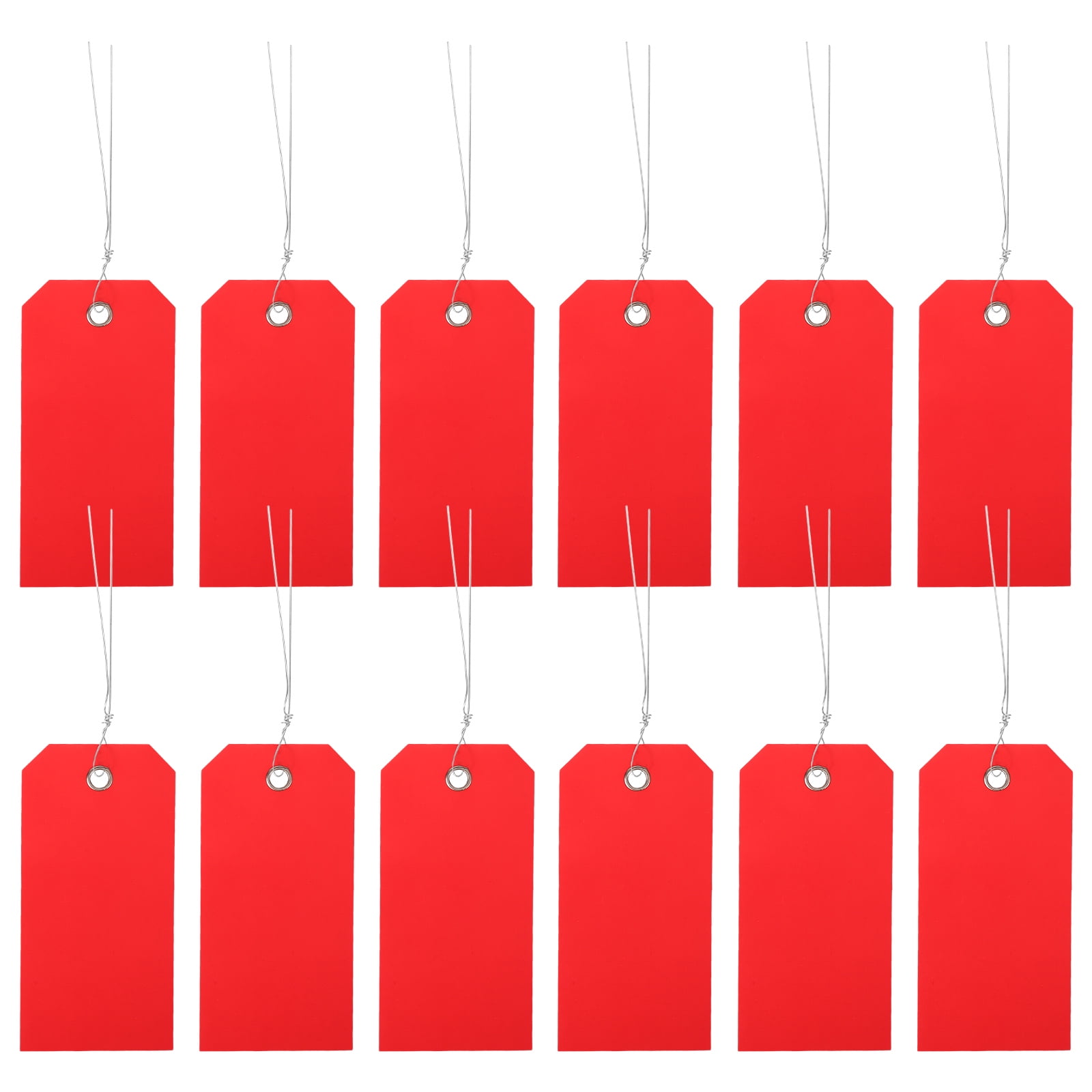 Masteelf 100pcs Blank Luggage Tags with Wire PVC Hanging Labels for ...