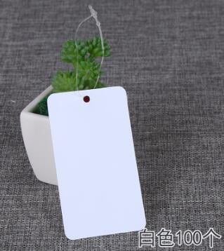 Masteelf 100pcs Blank White Pvc Tags With Lanyard Waterproof Hanging ...