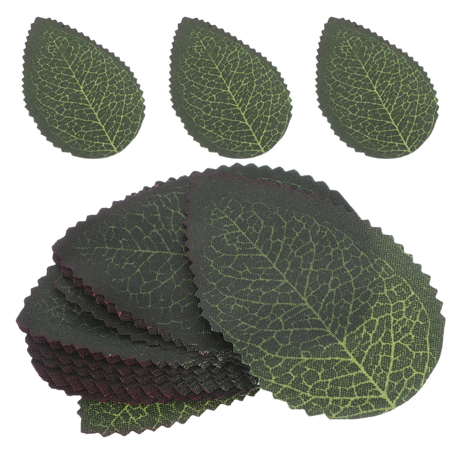 Masteelf 100pcs Dark Green Artificial Rose Leaves Silk Greenery for DIY ...