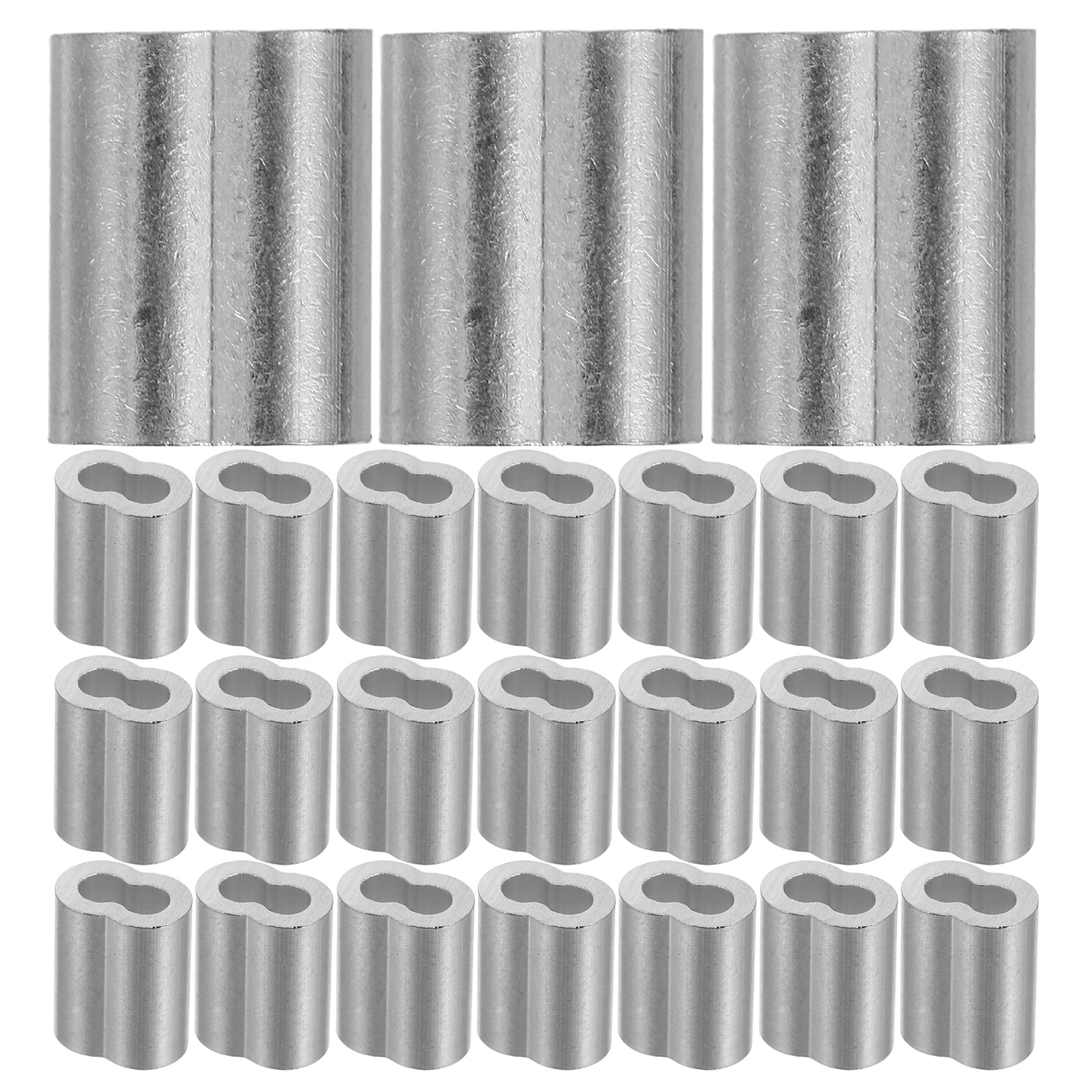 Masteelf 100pcs Double Hole Aluminum Crimping Sleeves For Wire Rope ...