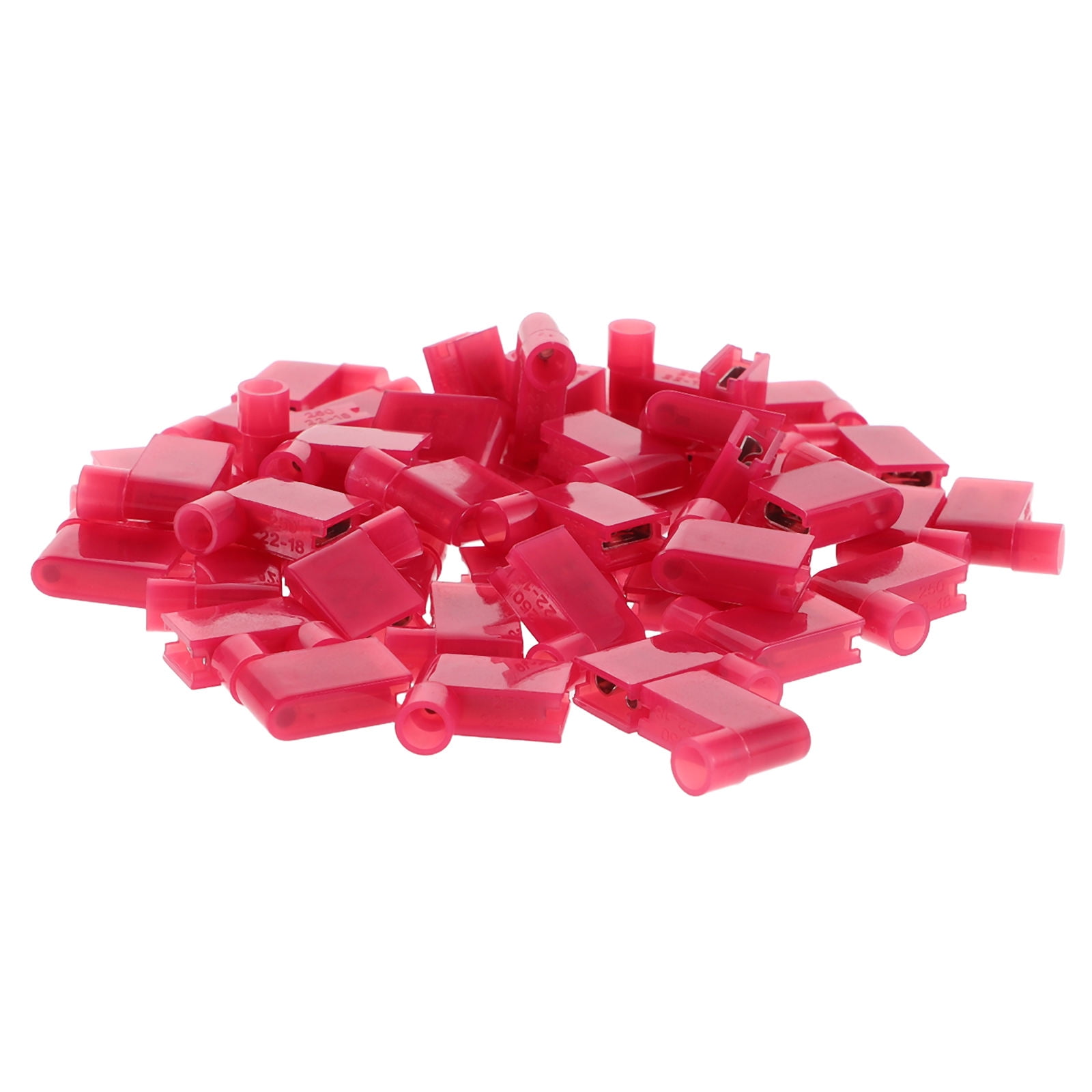 Masteelf 100pcs Female Disconnect Terminals Flag Crimp Terminal ...