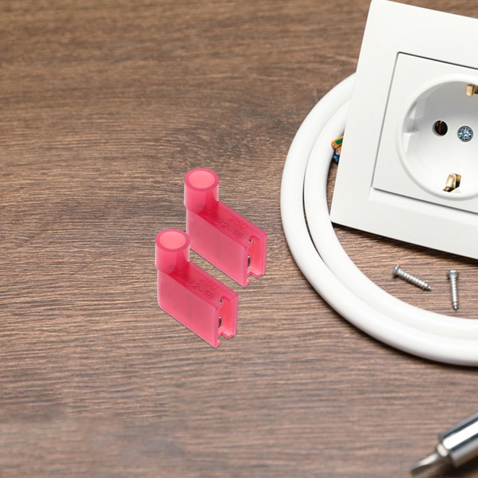 Masteelf 100pcs Female Disconnect Terminals Flag Crimp Terminal ...