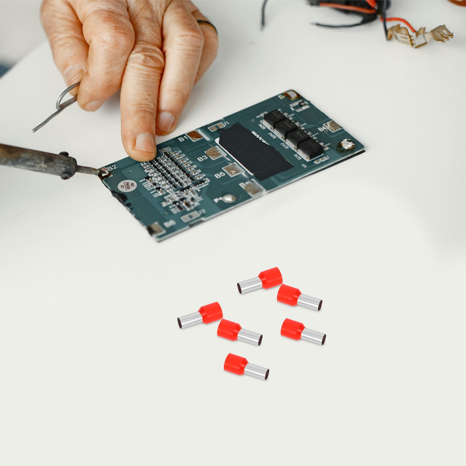 Masteelf 100pcs Insulated Ferrule Connectors Crimp Terminals Terminal ...