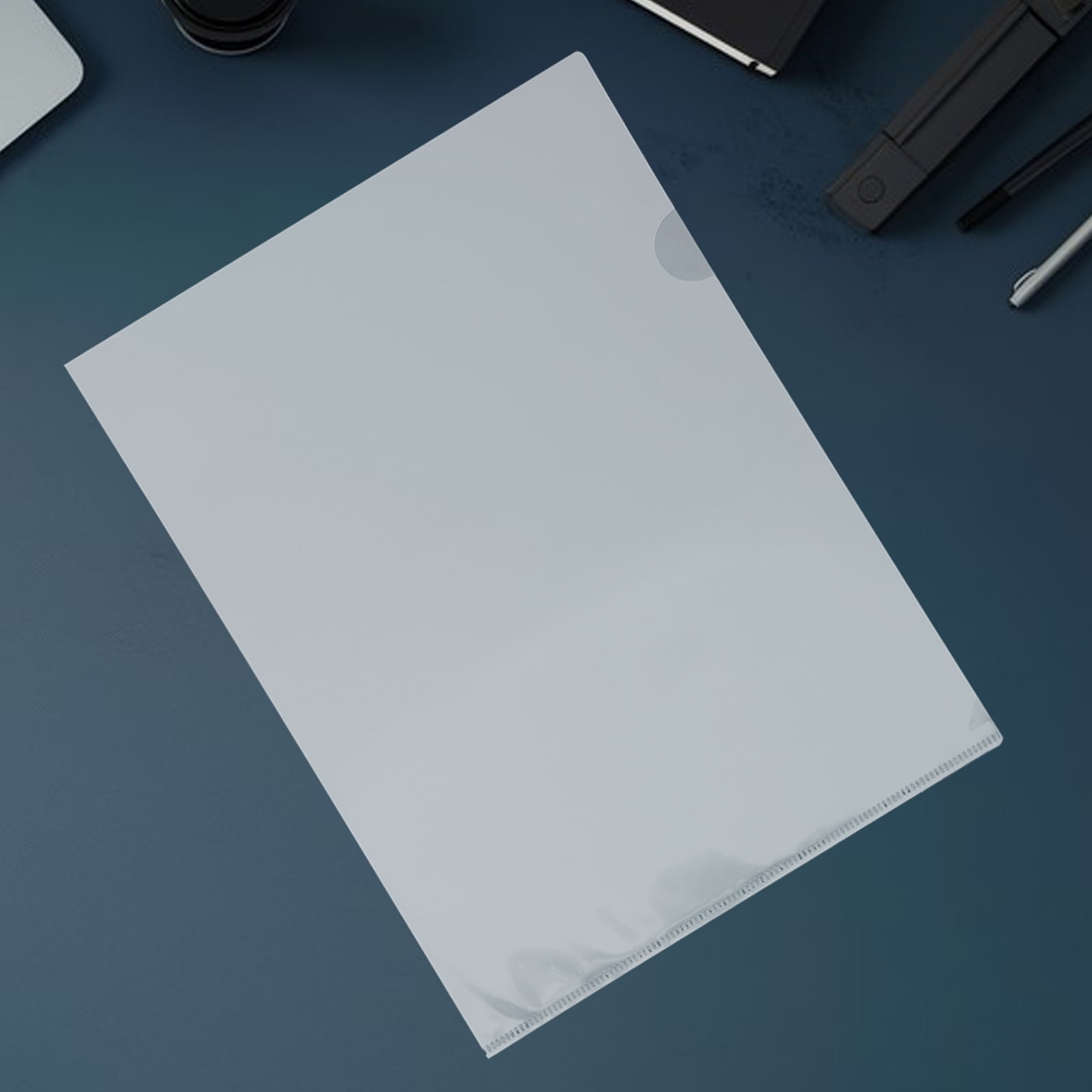 Masteelf 100pcs L-Shaped File Folder Clear Plastic Project Pocket ...