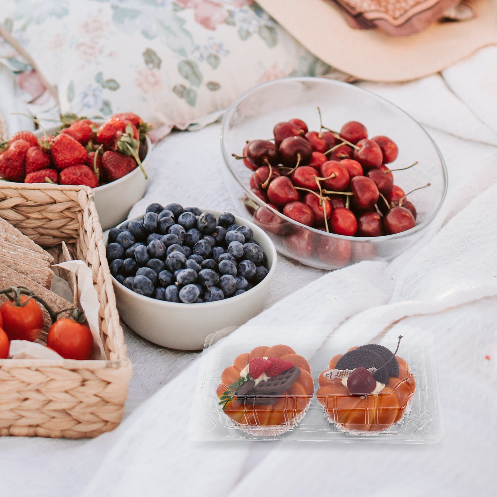 Masteelf 100pcs Mini Dessert Containers Clear Plastic Individual Cookie ...