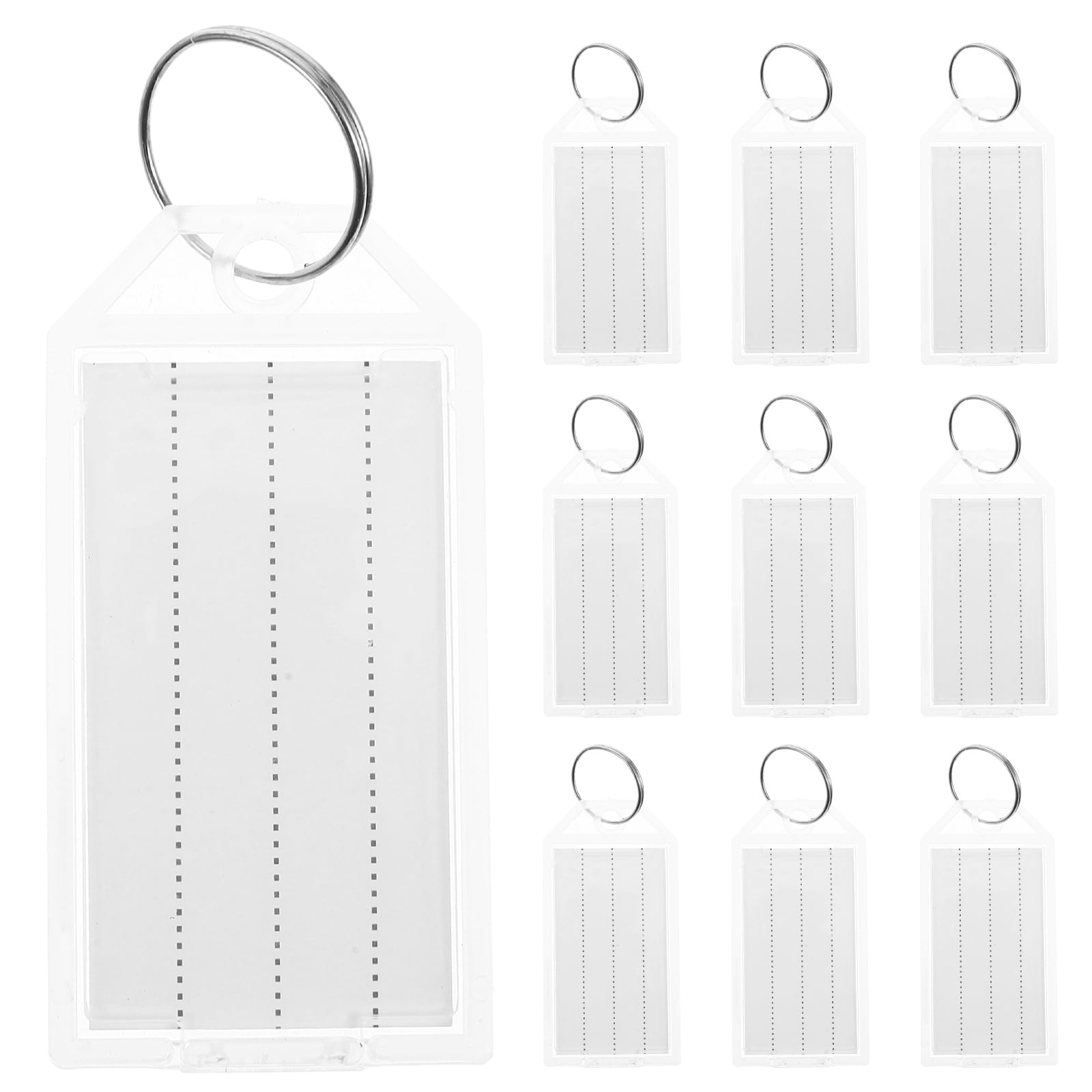 Masteelf 100pcs Plastic Key Tags Label Container Id Luggage Tag Key ...