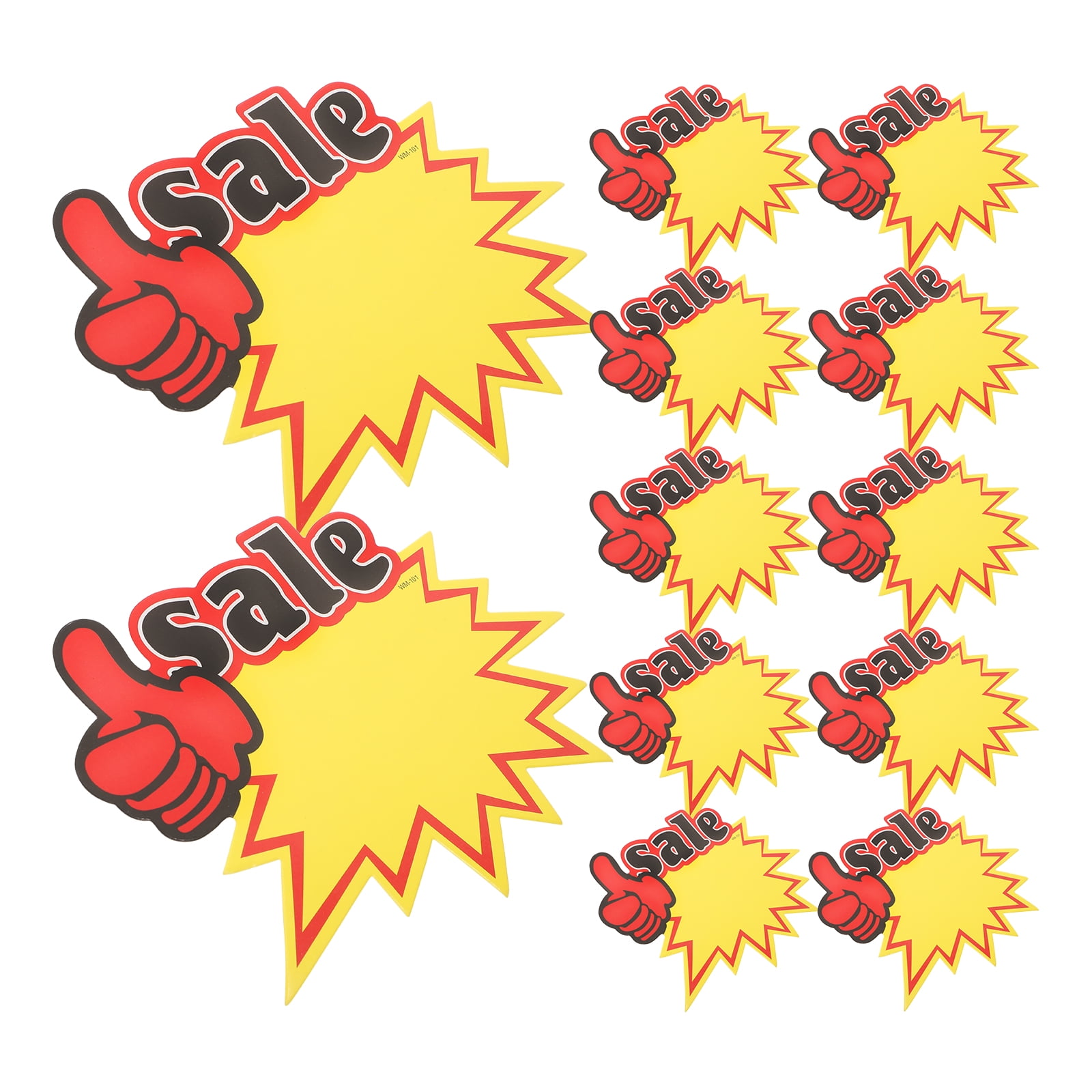 Masteelf 100pcs Star Shaped Signs Star Burst Signs For Garage Sale ...