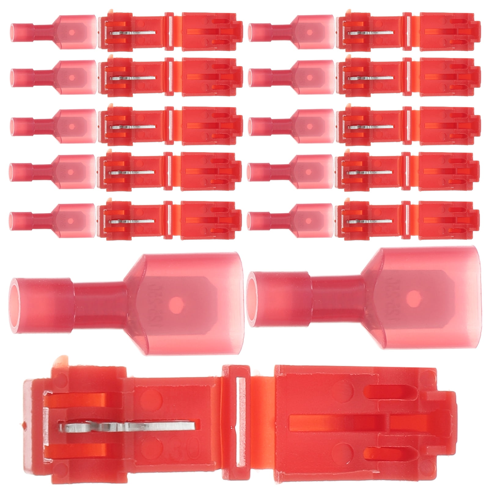 Masteelf 100pcs Wire Quick Connectors Splice Terminals Kit Insulated ...