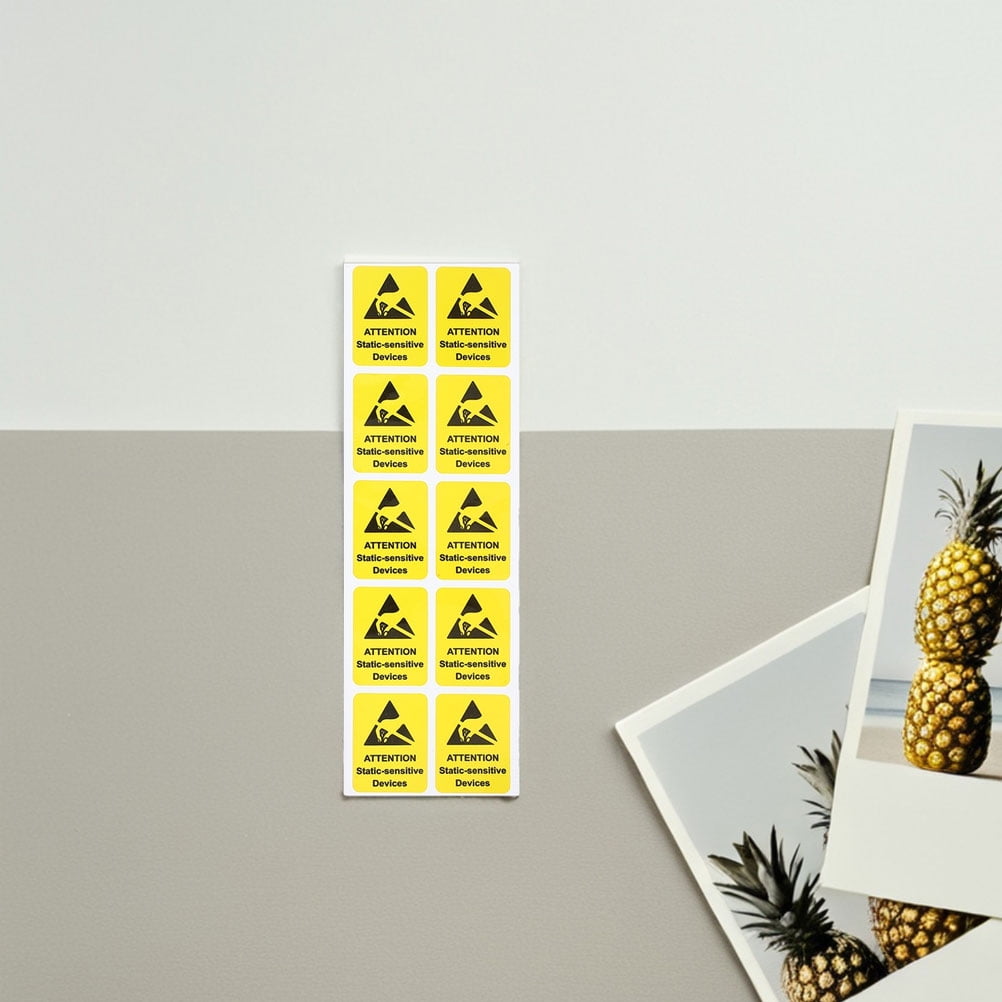 Masteelf 100pcs warning stickers Safety Electrostatic Warning Decals ...