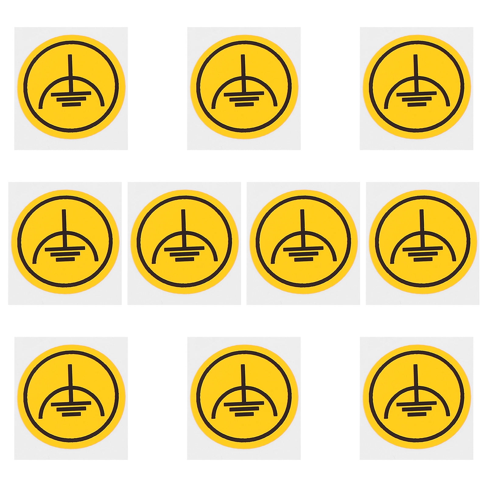 Masteelf 10PCS Grounding Warning Stickers for Electrical Machine Safety ...