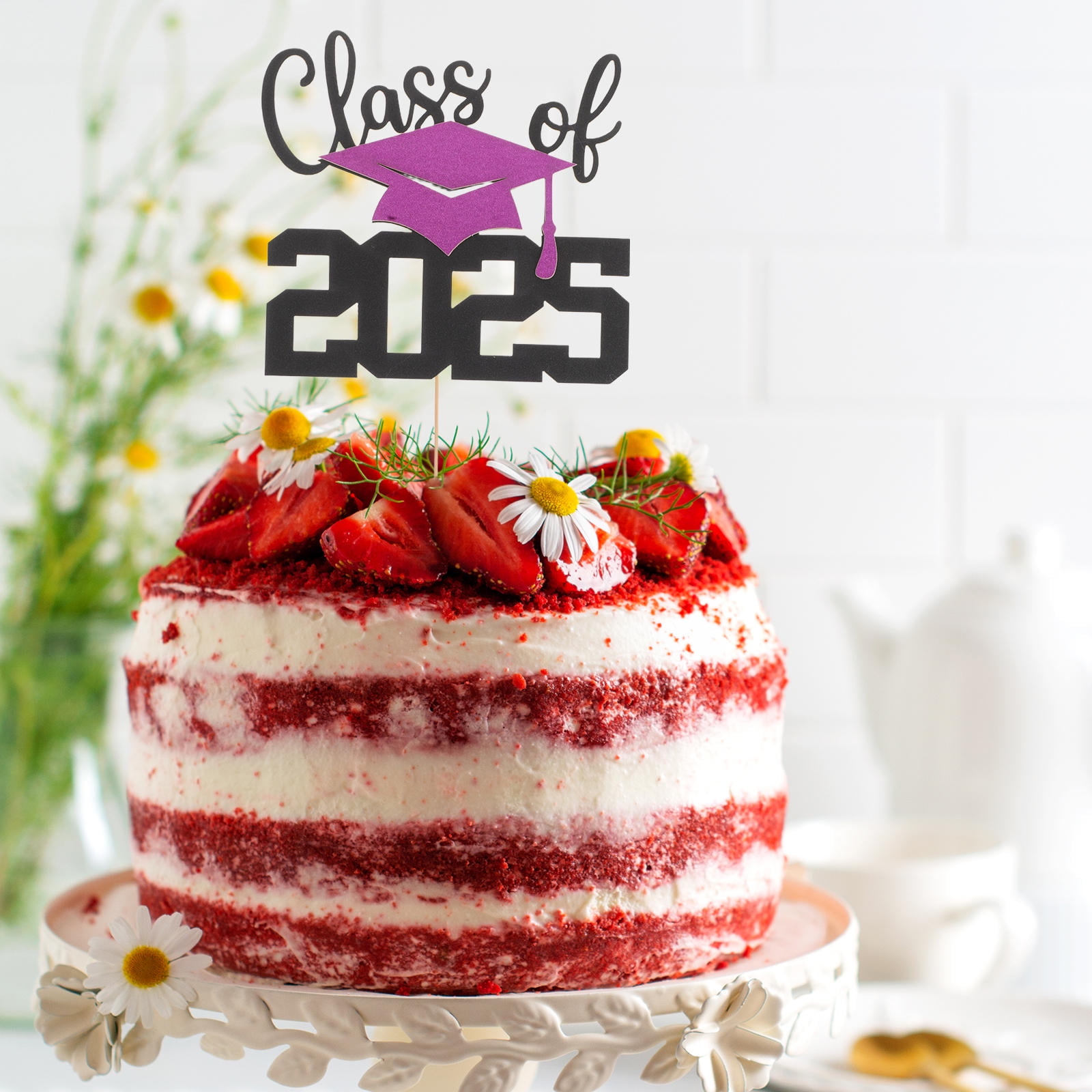 Masteelf 10pcs 2025 Graduation Cake Decor Graduation Season Cake Insert ...