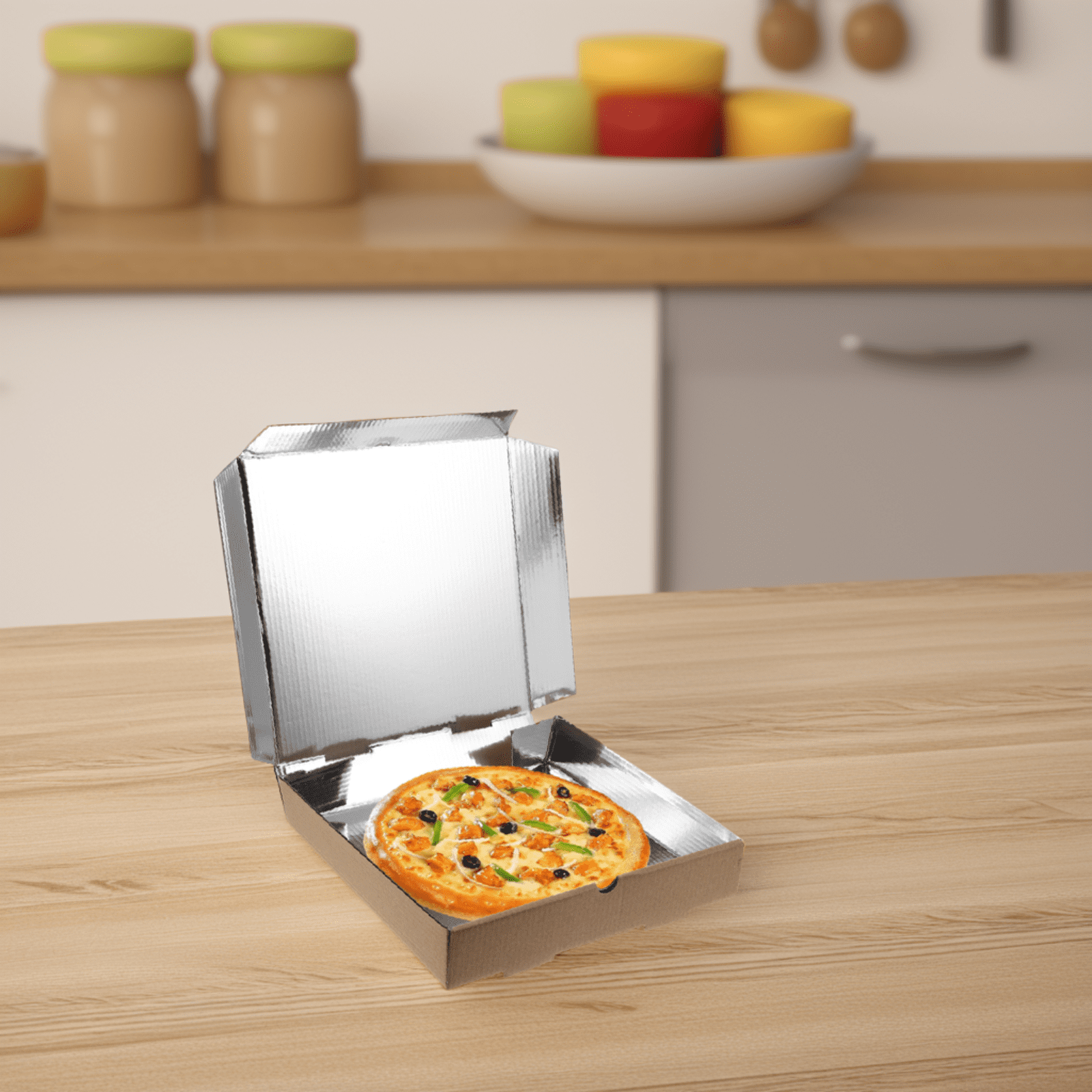 Masteelf 10pcs Aluminum Foil Pizza Boxes 9 inch Insulated Pizza Takeout ...