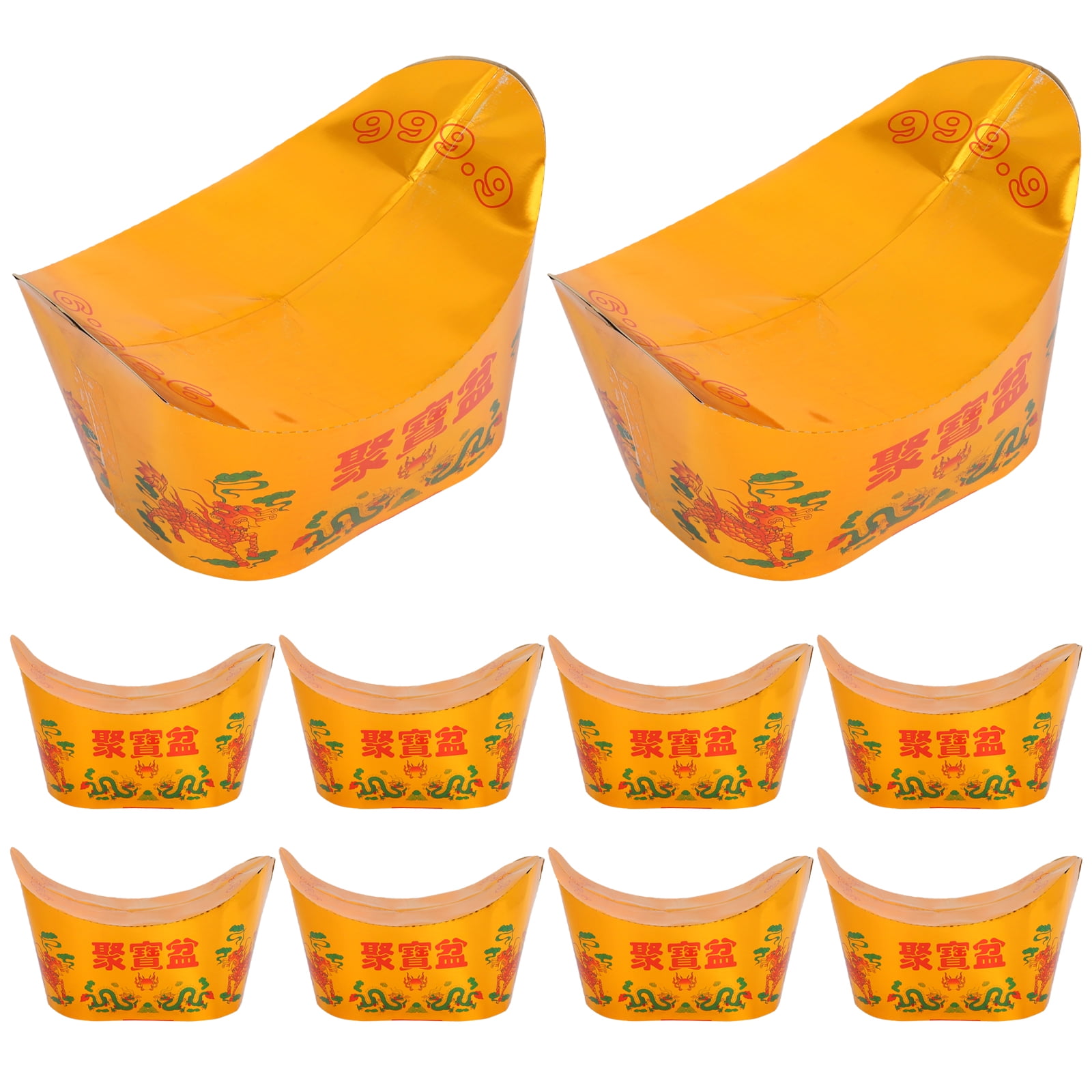 Masteelf 10pcs Ancestor Money Paper Chinese Gold Ingots Shui Yellow ...