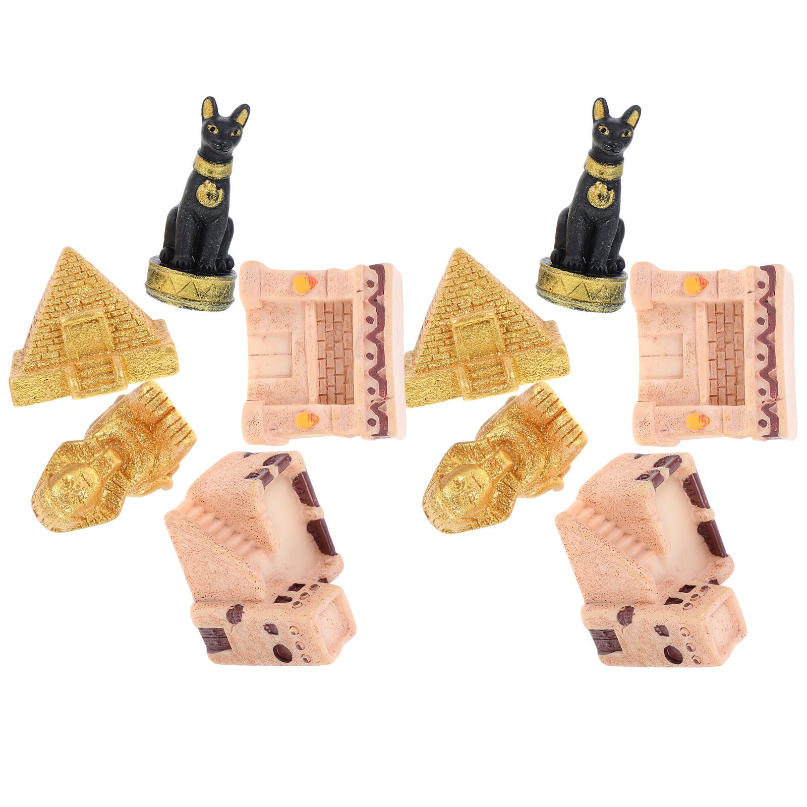Masteelf 10pcs Ancient Egyptian Figurines Miniature Pyramid And Sphinx ...