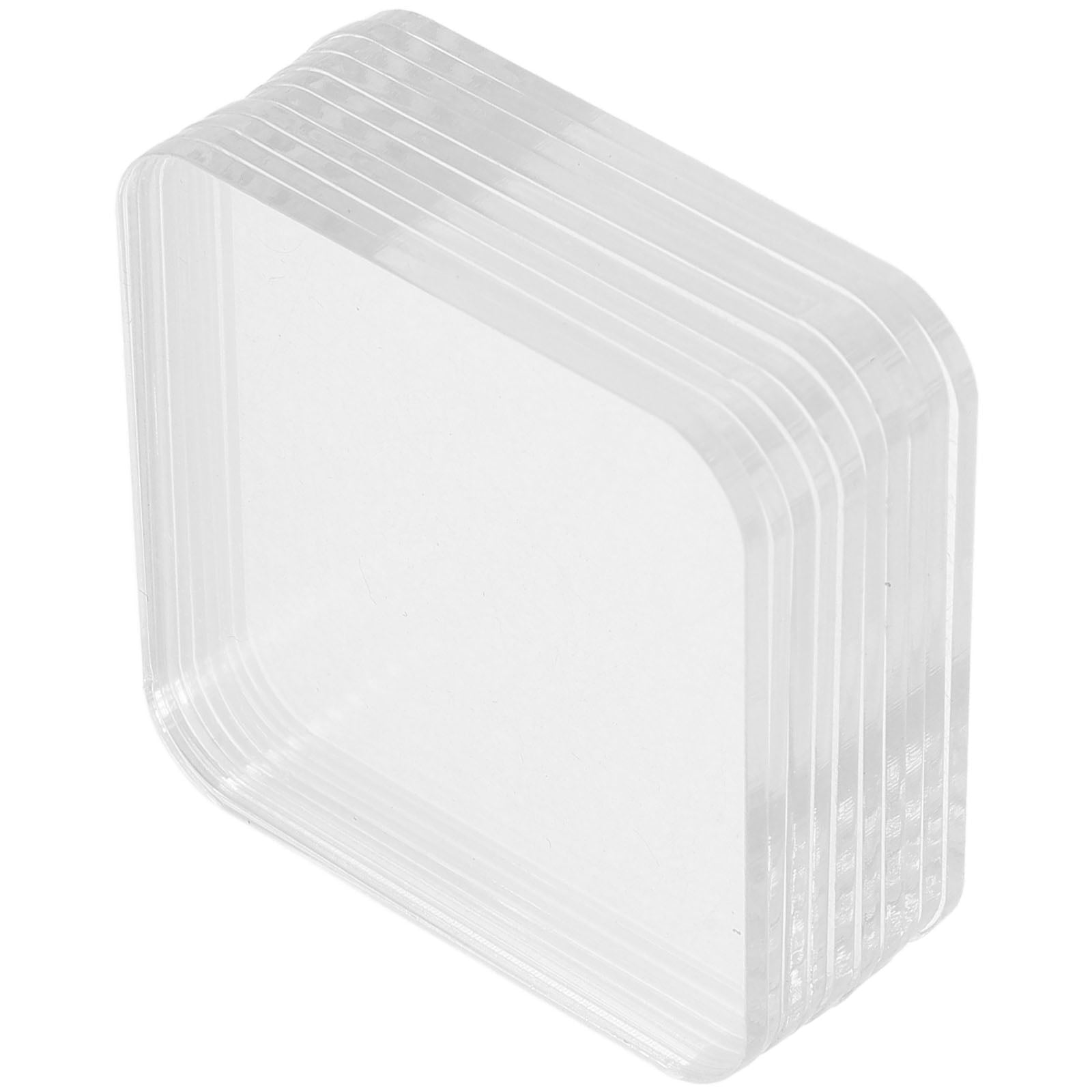 WRITWAA 10Pcs Clear Acrylic Basket Tags Durable Writable Labels for ...
