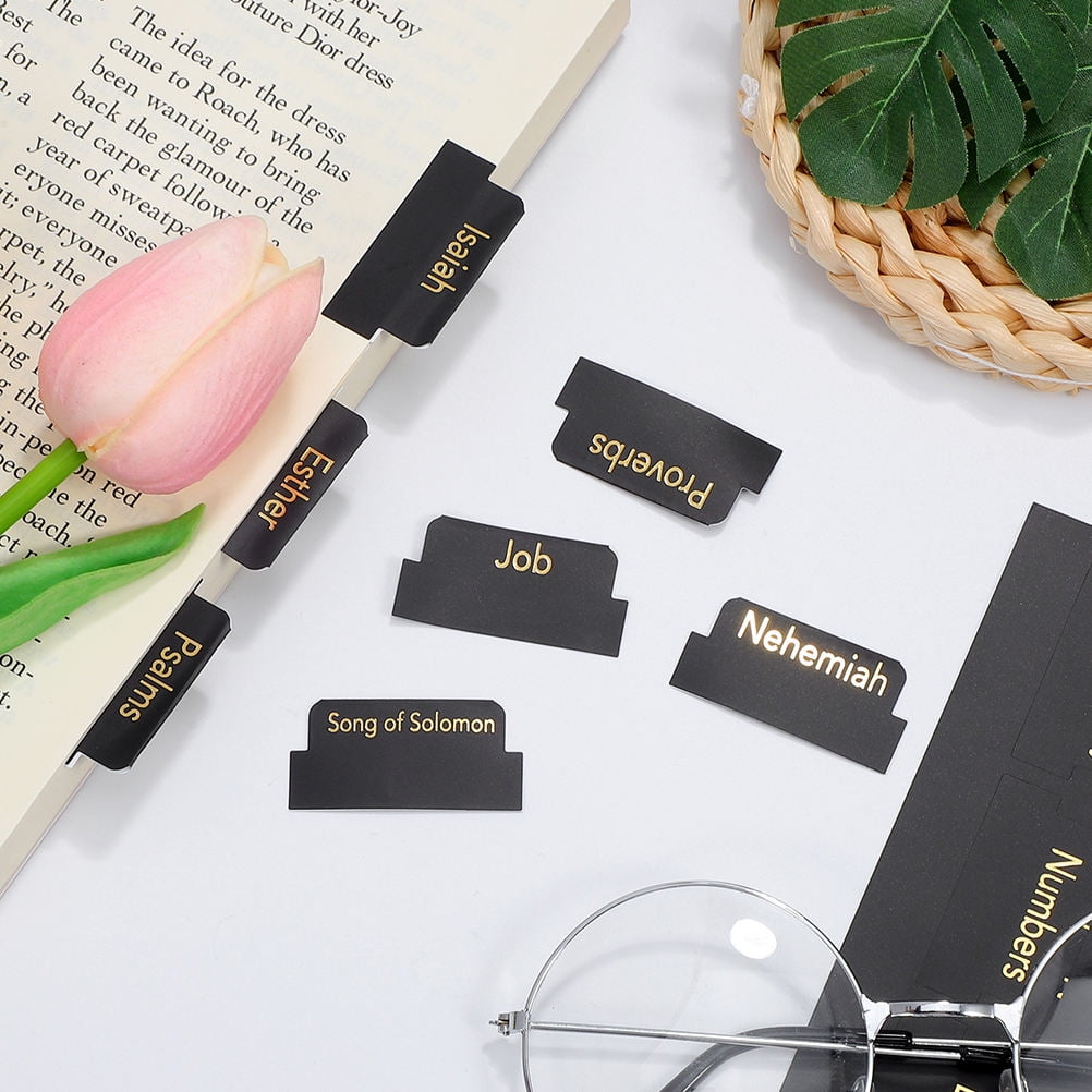 Masteelf 10pcs Bible Tabs With Stickers Bible Book Tabs Laminated Bible ...