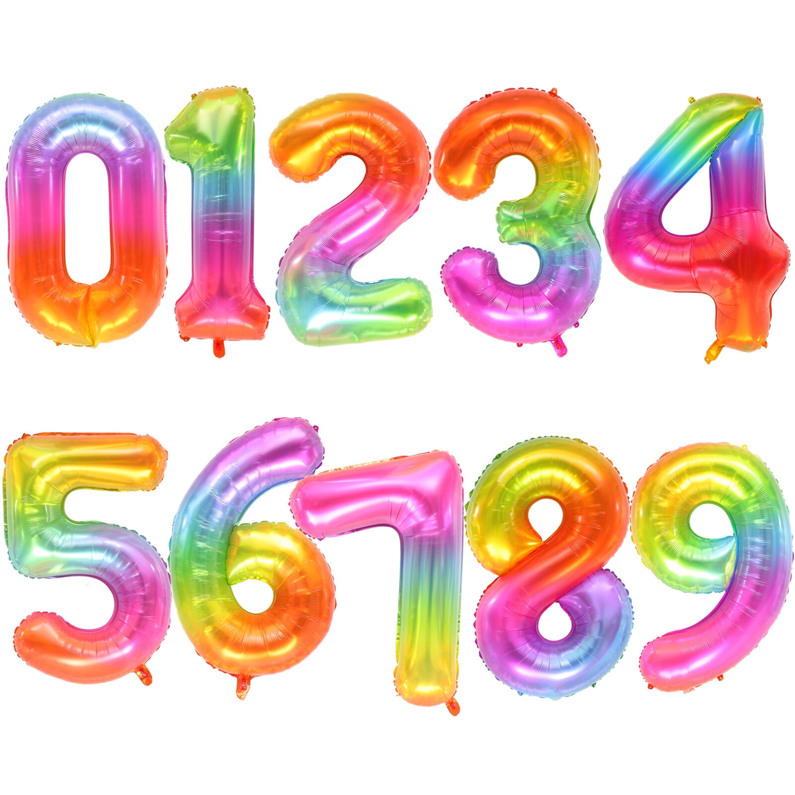 Masteelf 10pcs Birthday Party Balloons Jumbo Digital Number Balloon ...