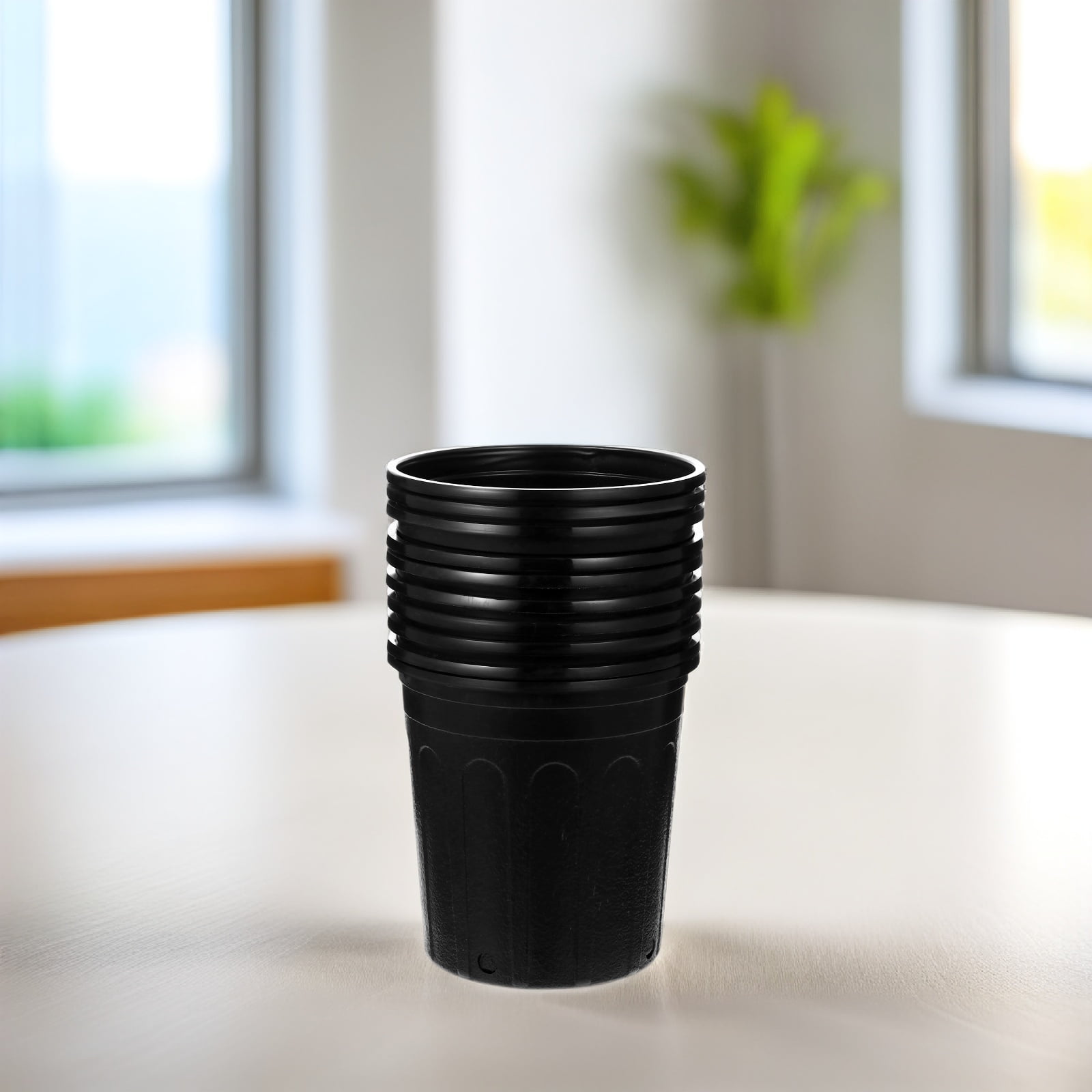 Masteelf 10pcs Black Flower Pot Gallon Plant Nursery Planter for Home ...