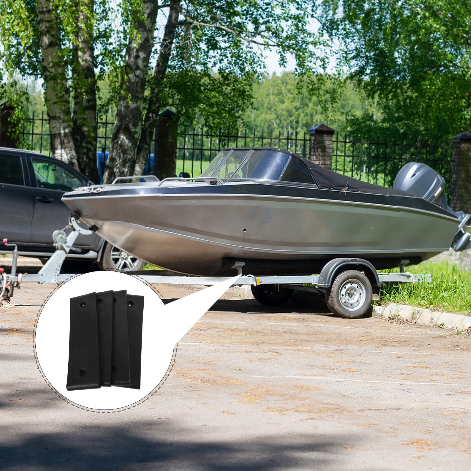 Masteelf 10pcs Boat Trailer Double Bunk Slide Pads Non-Skid Waterproof ...