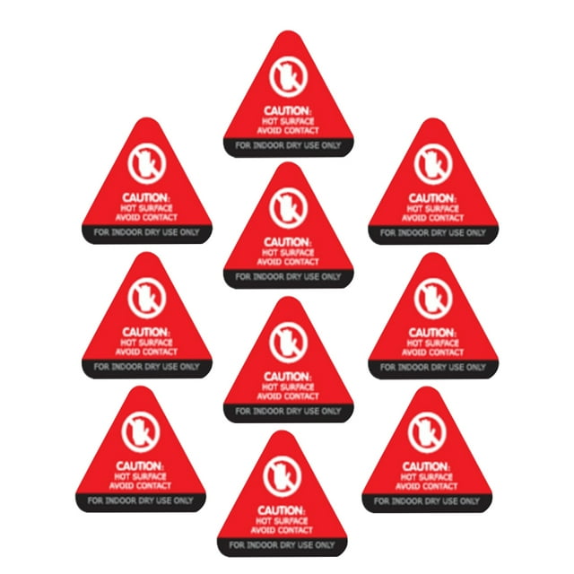 Masteelf 10pcs Caution Hot Surface Stickers Warning Label Stickers Hot ...