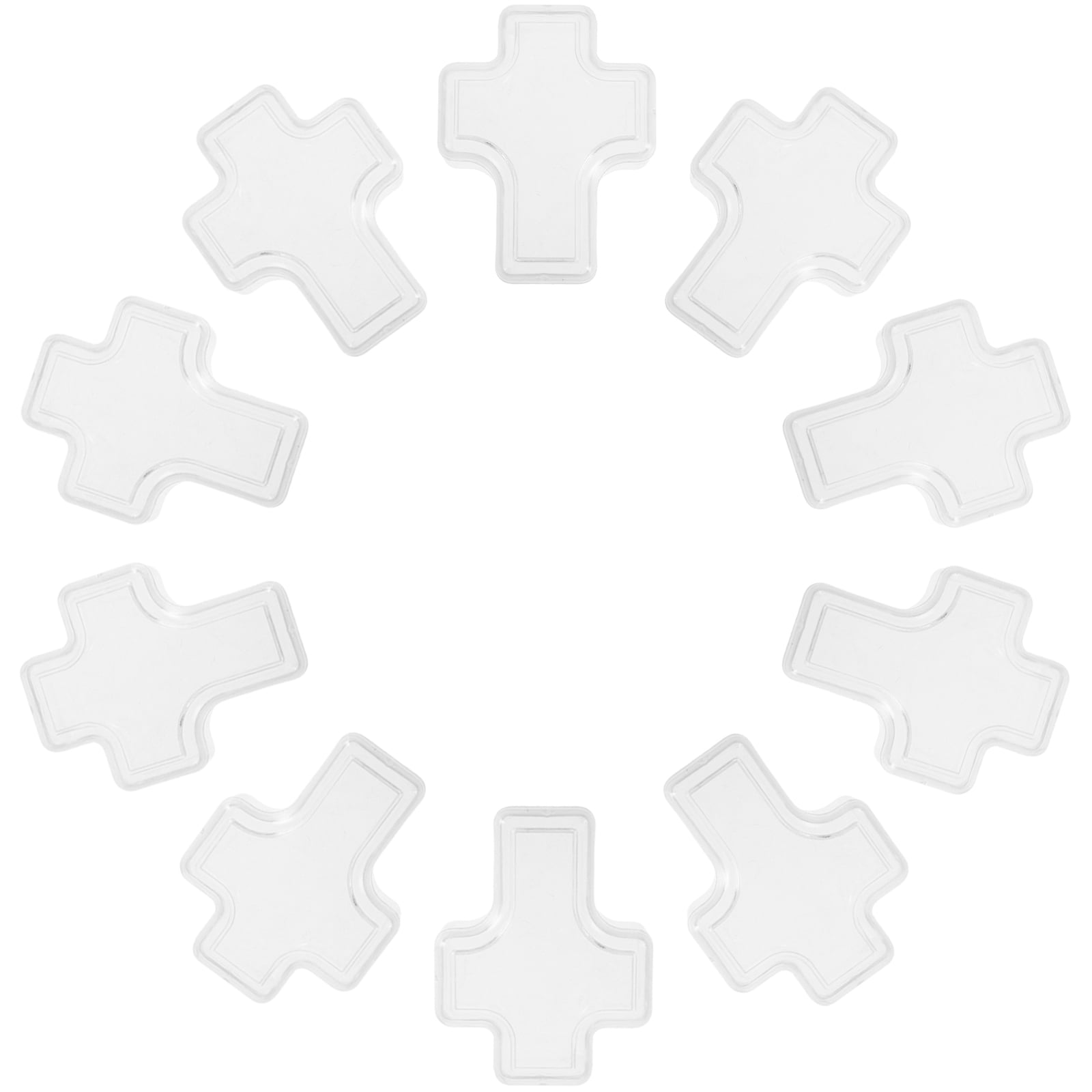 Masteelf 10pcs Clear Cross Shaped Box Transparent Plastic Trinket Case ...