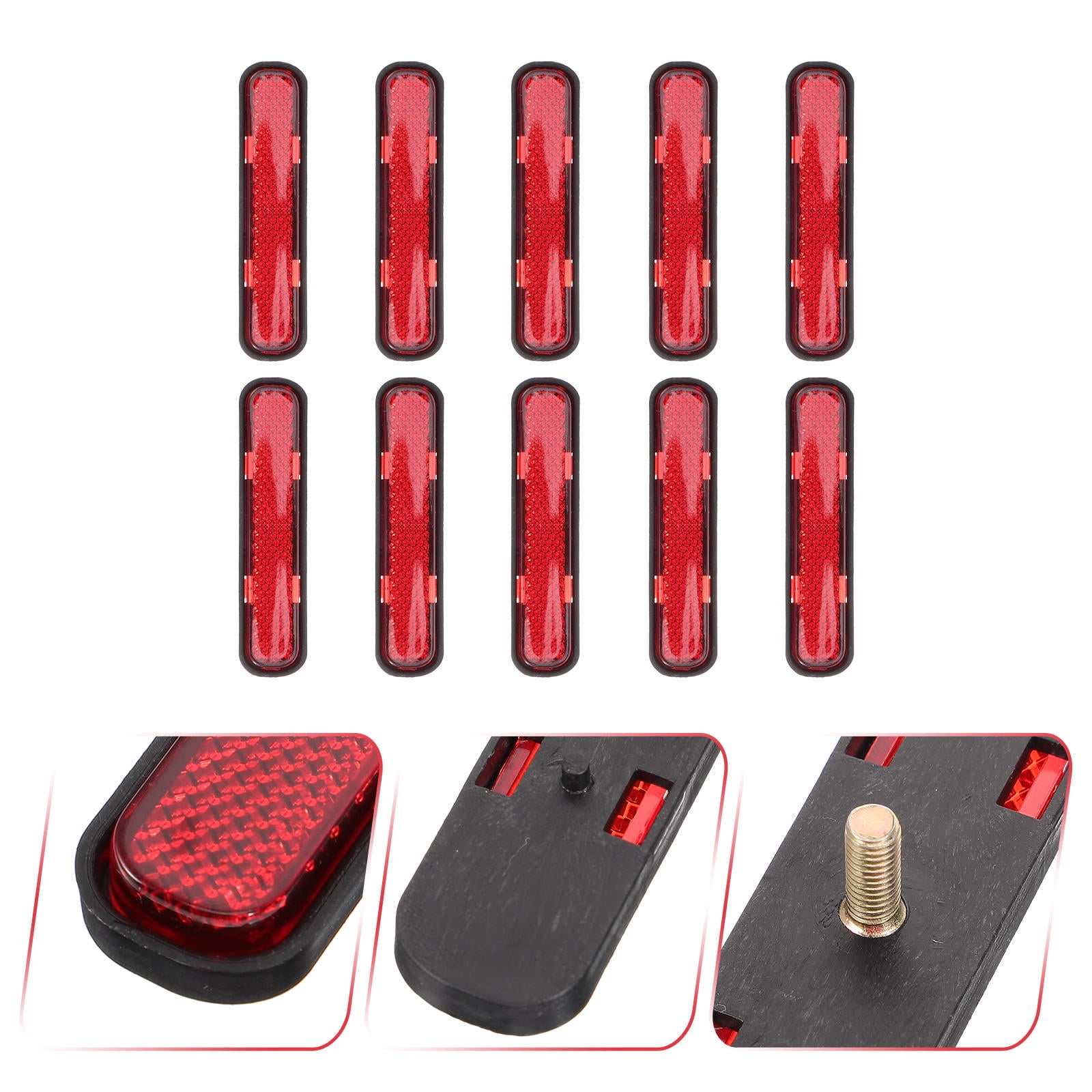 Masteelf 10pcs Driveway Reflector Screw On Car Safety Reflector For ...