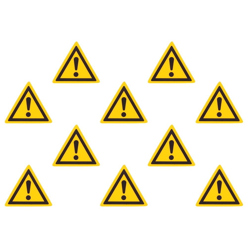 Masteelf 10pcs Exclamation Mark Signs Fence Warning Stickers Triangle ...