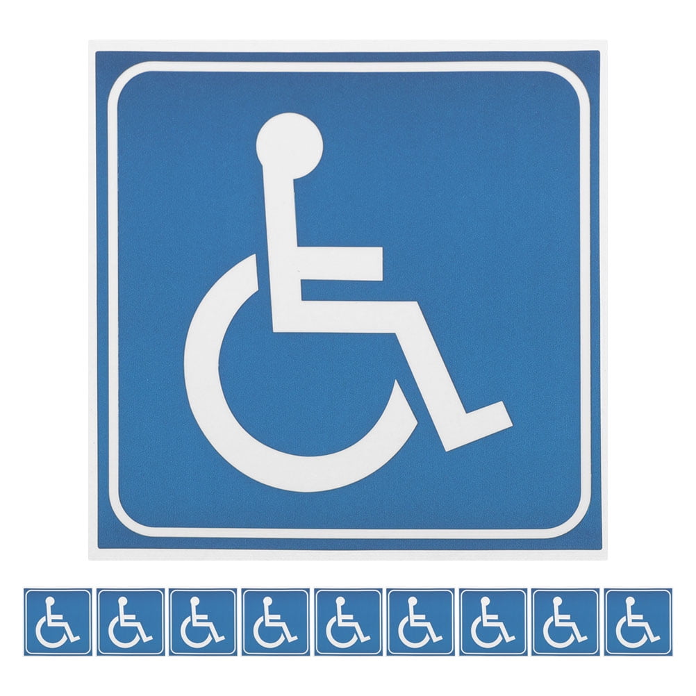 SWETRACE Handicap Parking Sign Sticker for Car 10Pcs 3x3in - Walmart.com