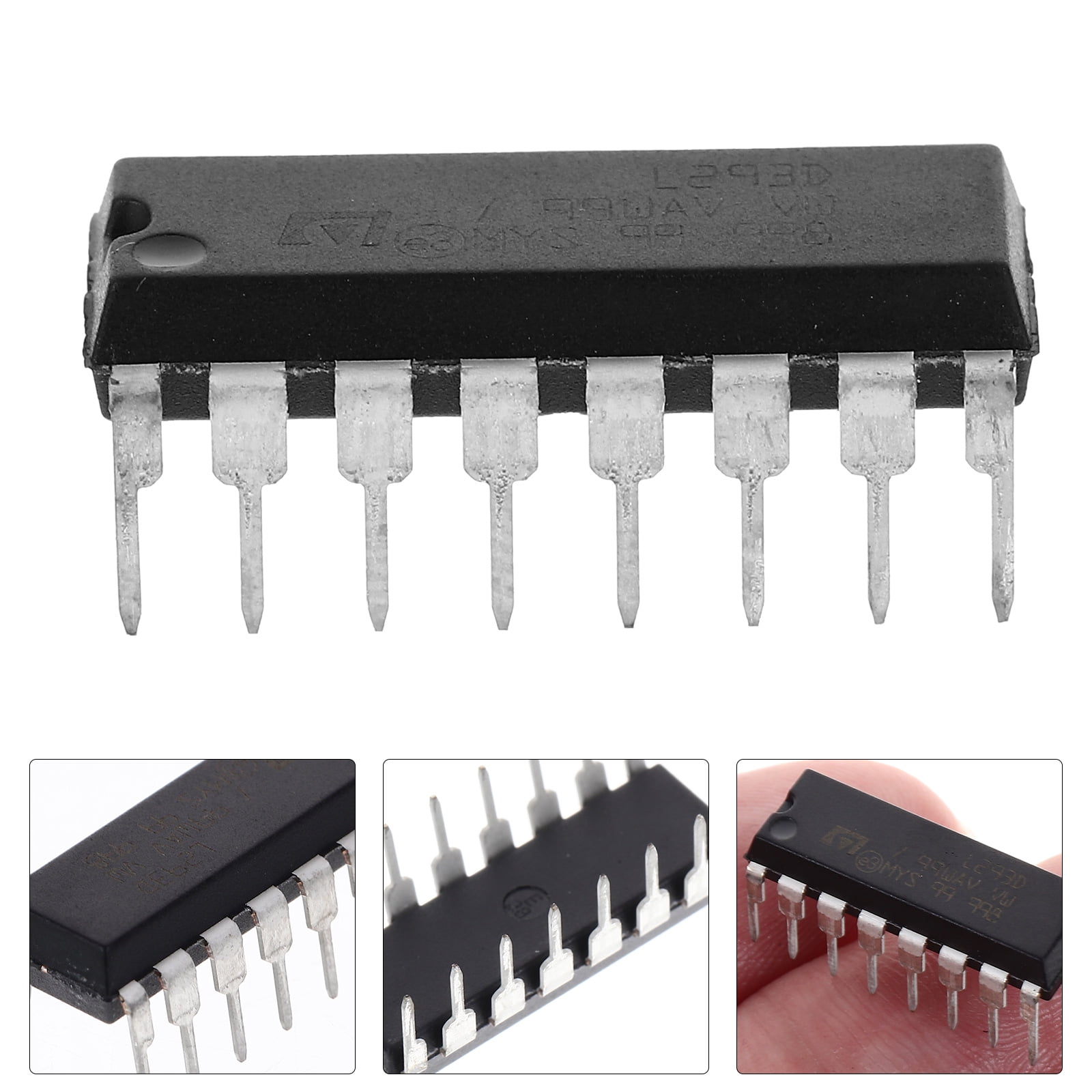 Masteelf 10pcs L293D DIP 16-pin IC Stepper Controllers (Black) - Walmart.com