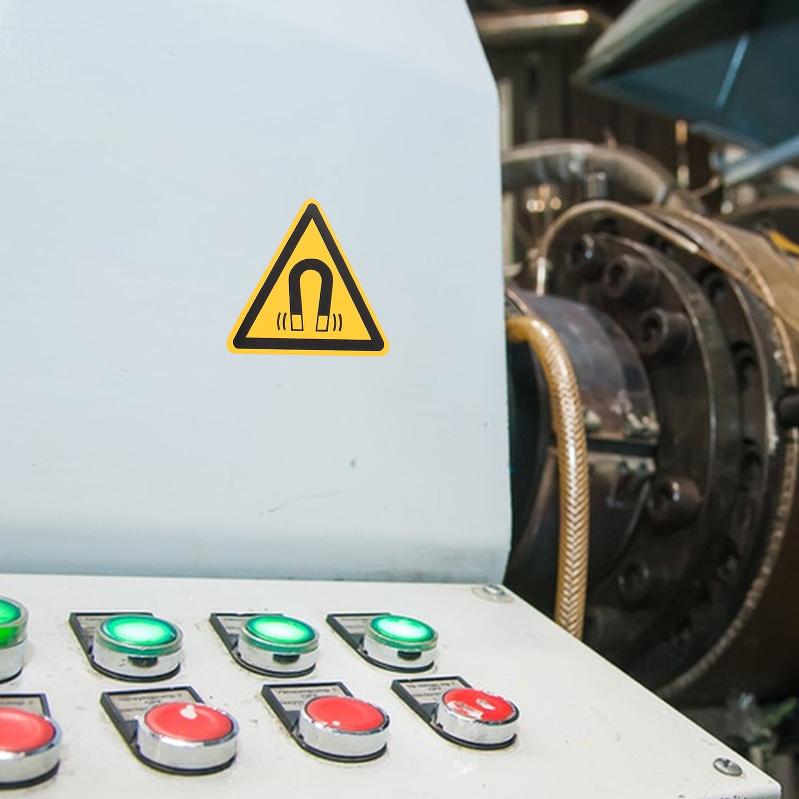 Masteelf 10pcs Magnetic Field Hazard Warning Sticker For Mechanical ...