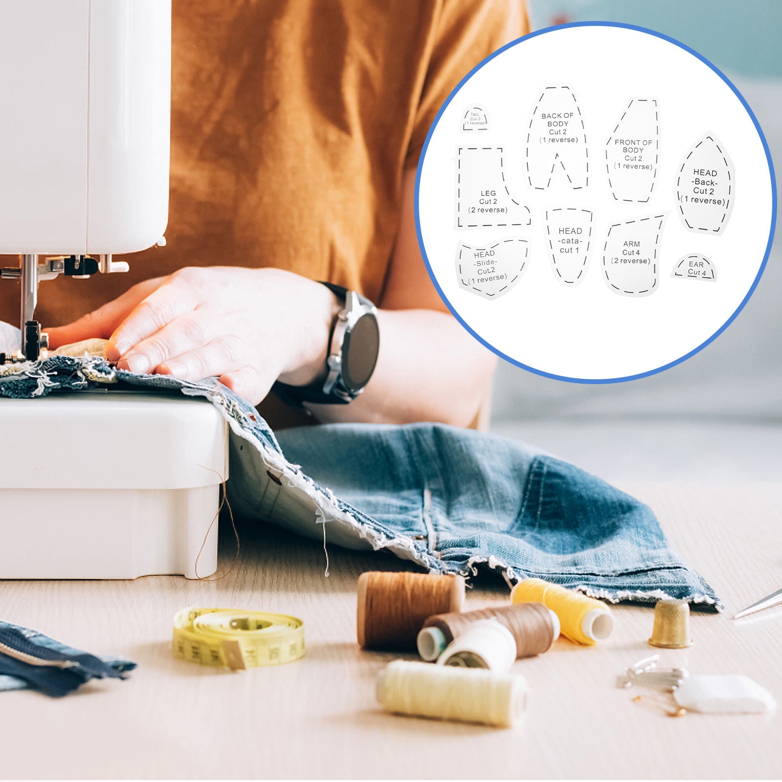 Masteelf 10pcs Memory Bear Template Ruler Set With Instructions Acrylic ...