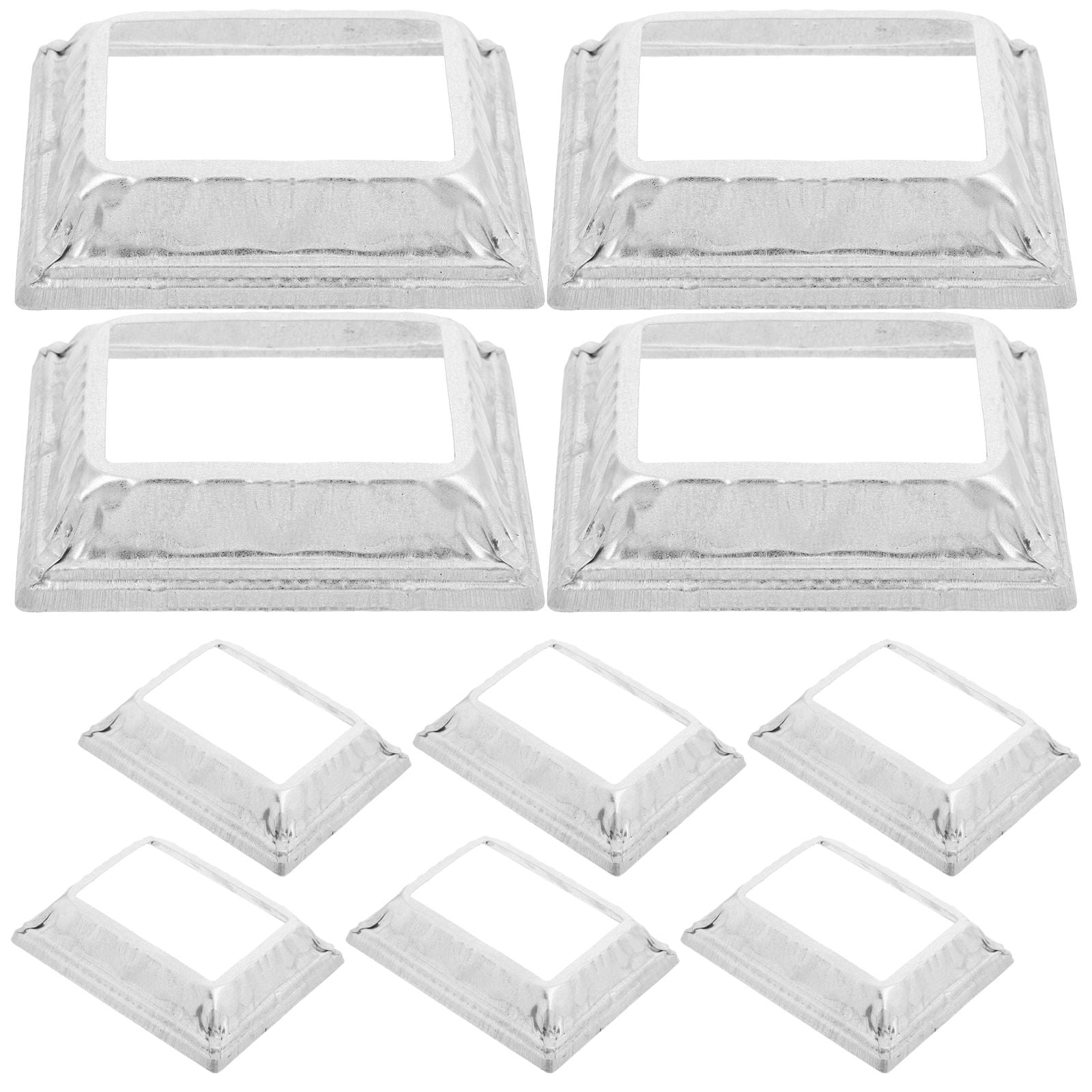 Masteelf 10pcs Metal Railing Base Covers Rectangle Iron Post Base Cover ...