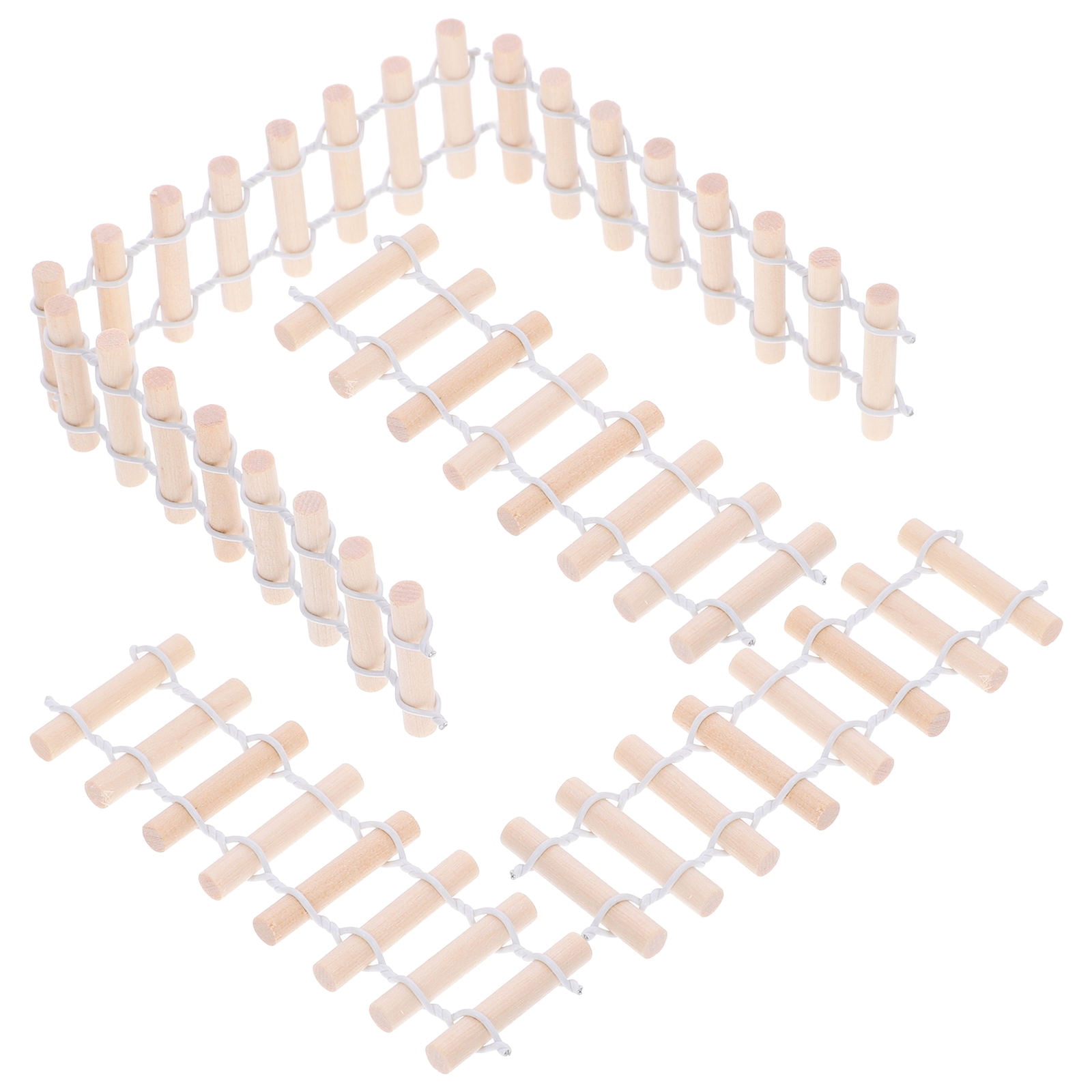 Masteelf 10pcs Miniature Garden Fence Decorative Small Wooden Fence ...