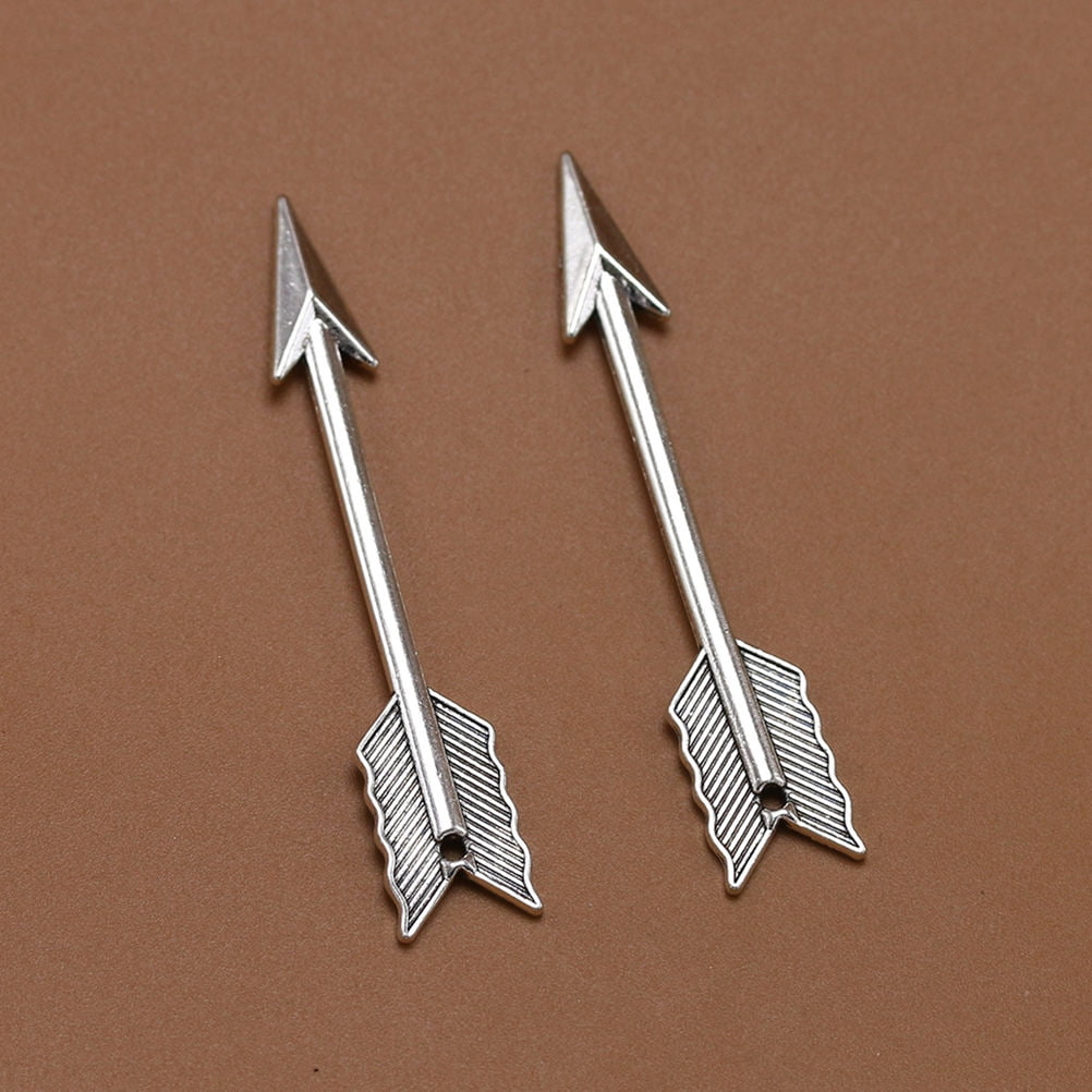 Masteelf 10pcs Retro Arrow Shape Alloy Pendants Charms for Necklace ...