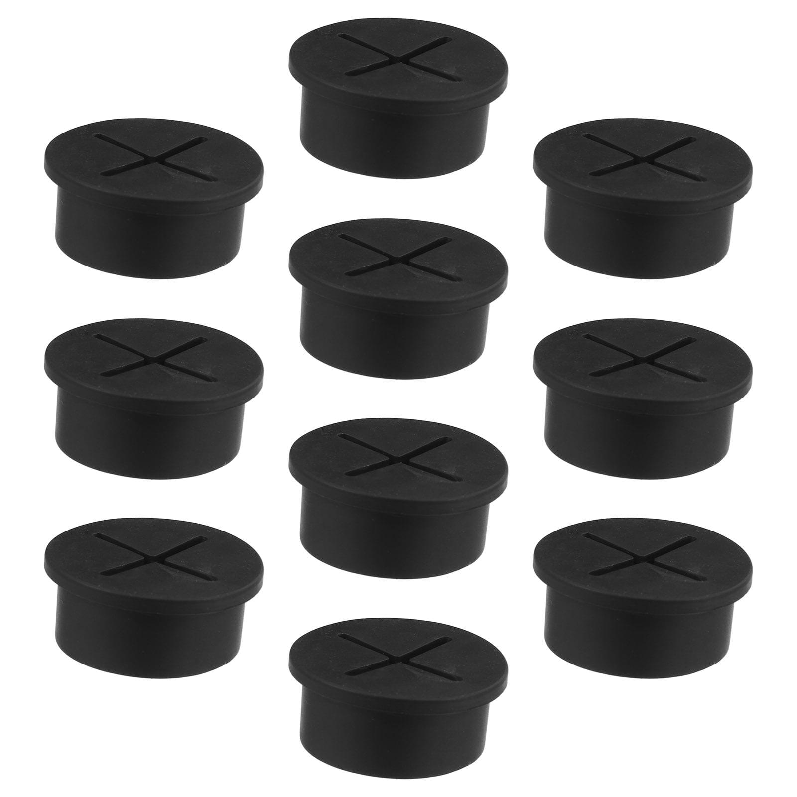 Masteelf 10pcs Round Plastic Hole Plugs Flexible Desk Grommet For ...