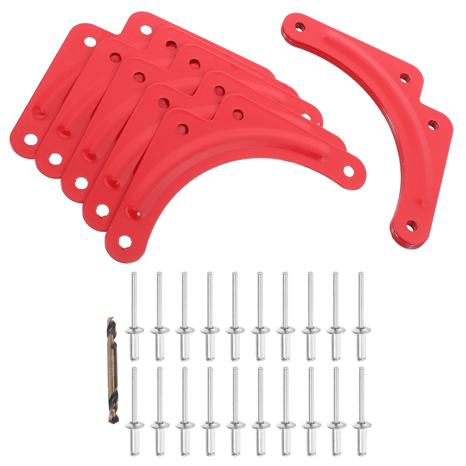 Masteelf 10pcs Step Ladder Fixing Sheets With 40 Rivets And 1 Drill Bit ...