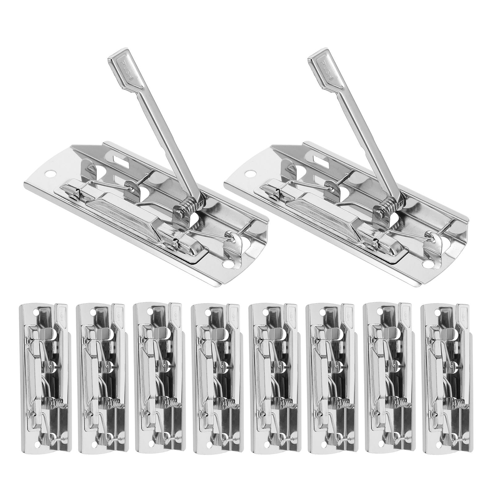 Masteelf 10pcs Strong Grip Metal Clipboard Binder Clips Spring-Loaded ...