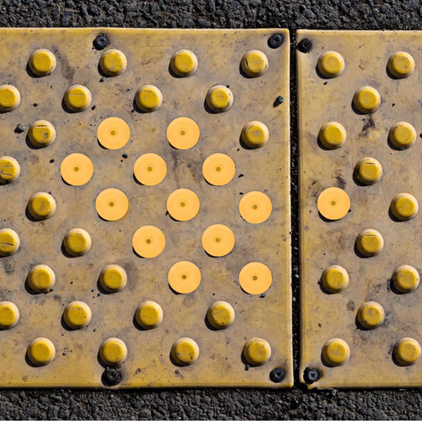 Masteelf 10pcs Tactile Warning Nail Studs For Pathway Sidewalk Blind ...