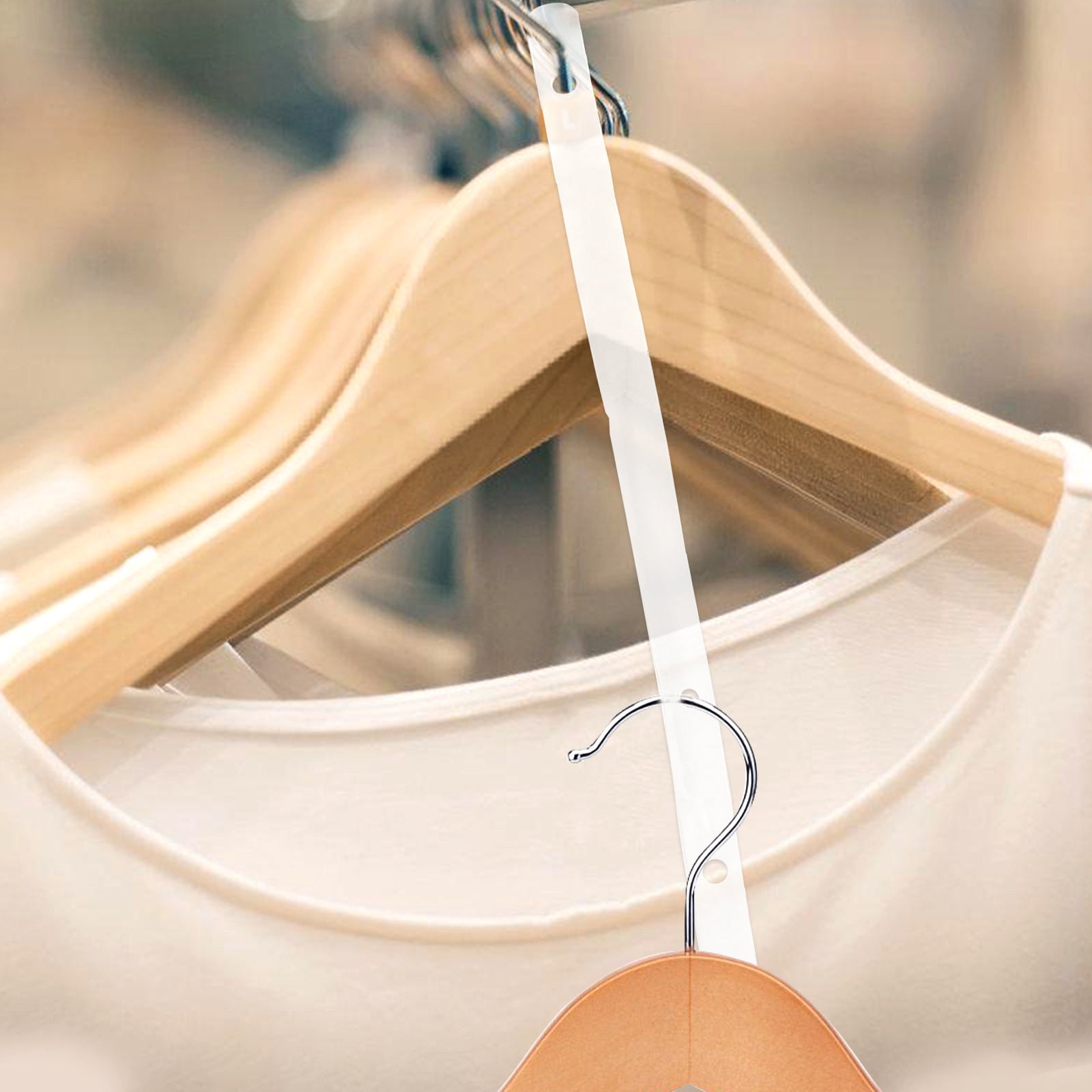 Masteelf 10pcs Transparent Plastic Hanger Connecting Strips Space ...