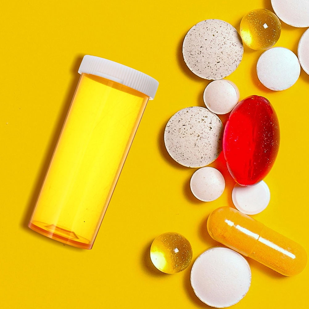 Masteelf 10pcs Travel Pill Bottle Portable Pill Container Small Pill ...