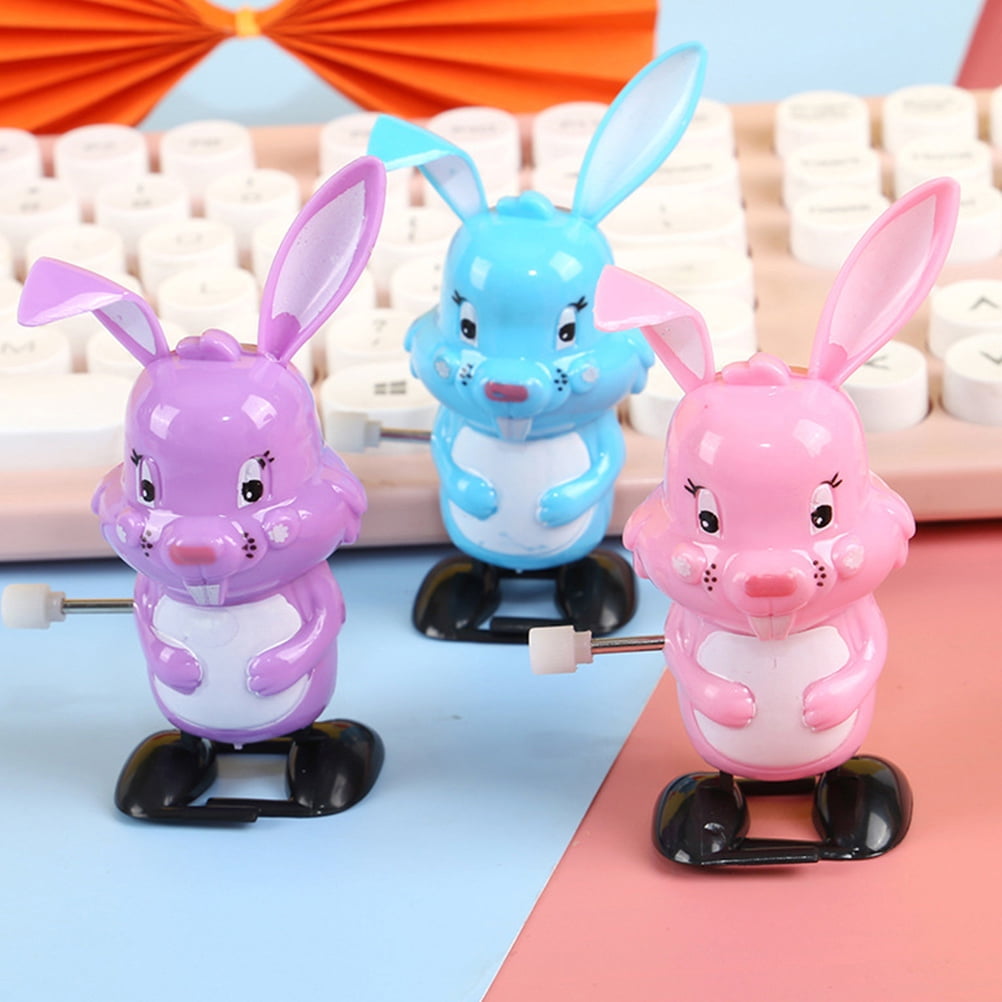 Masteelf 12 Assorted Wind Up Rabbit Toys for Kids Plastic Hopping ...