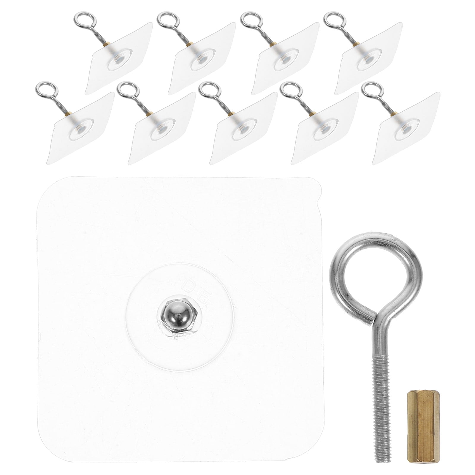 Masteelf 12 Pcs Adhesive Ceiling Hooks No Drill Plant Hanger Adhesive ...