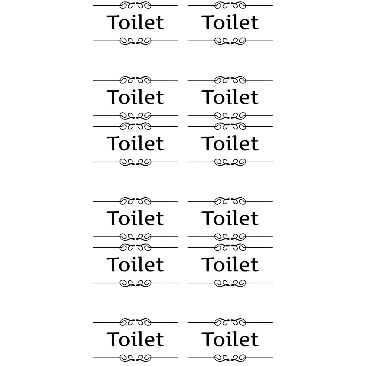 Masteelf 12 Pcs Creative Toilet Bathroom Door DIY Decoration Toilet ...